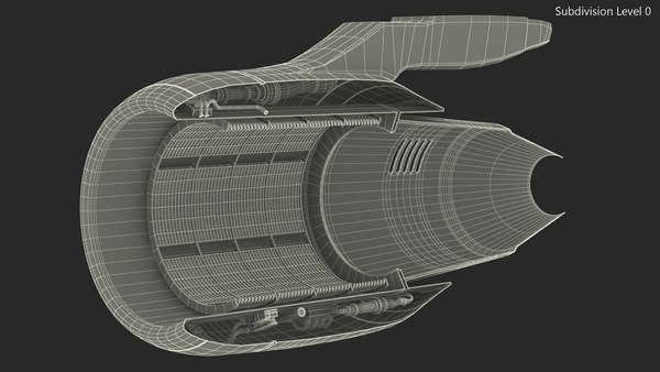 ジェットエンジンケーシングの断面図3Dモデル - TurboSquid 2381031