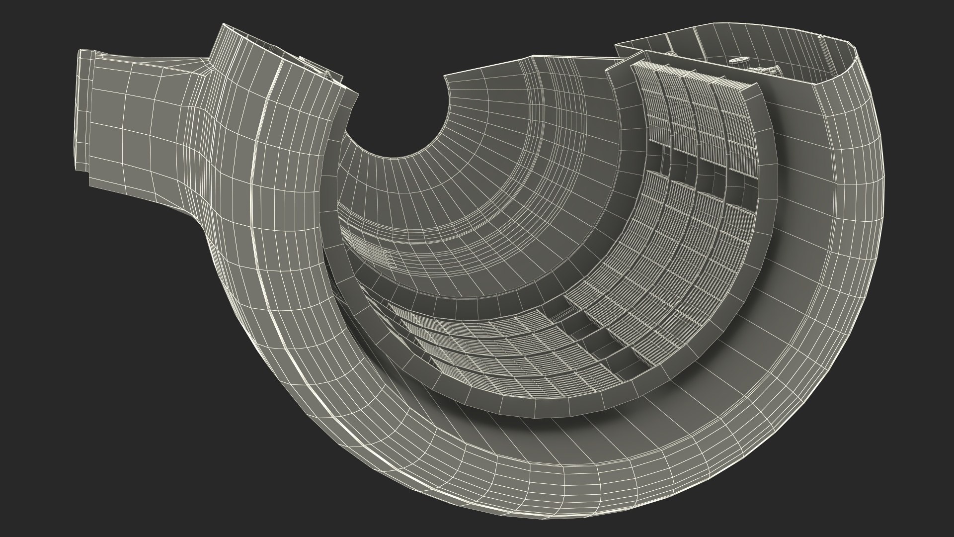 Jet Engine Casing Cutaway 3D Model - TurboSquid 2381031