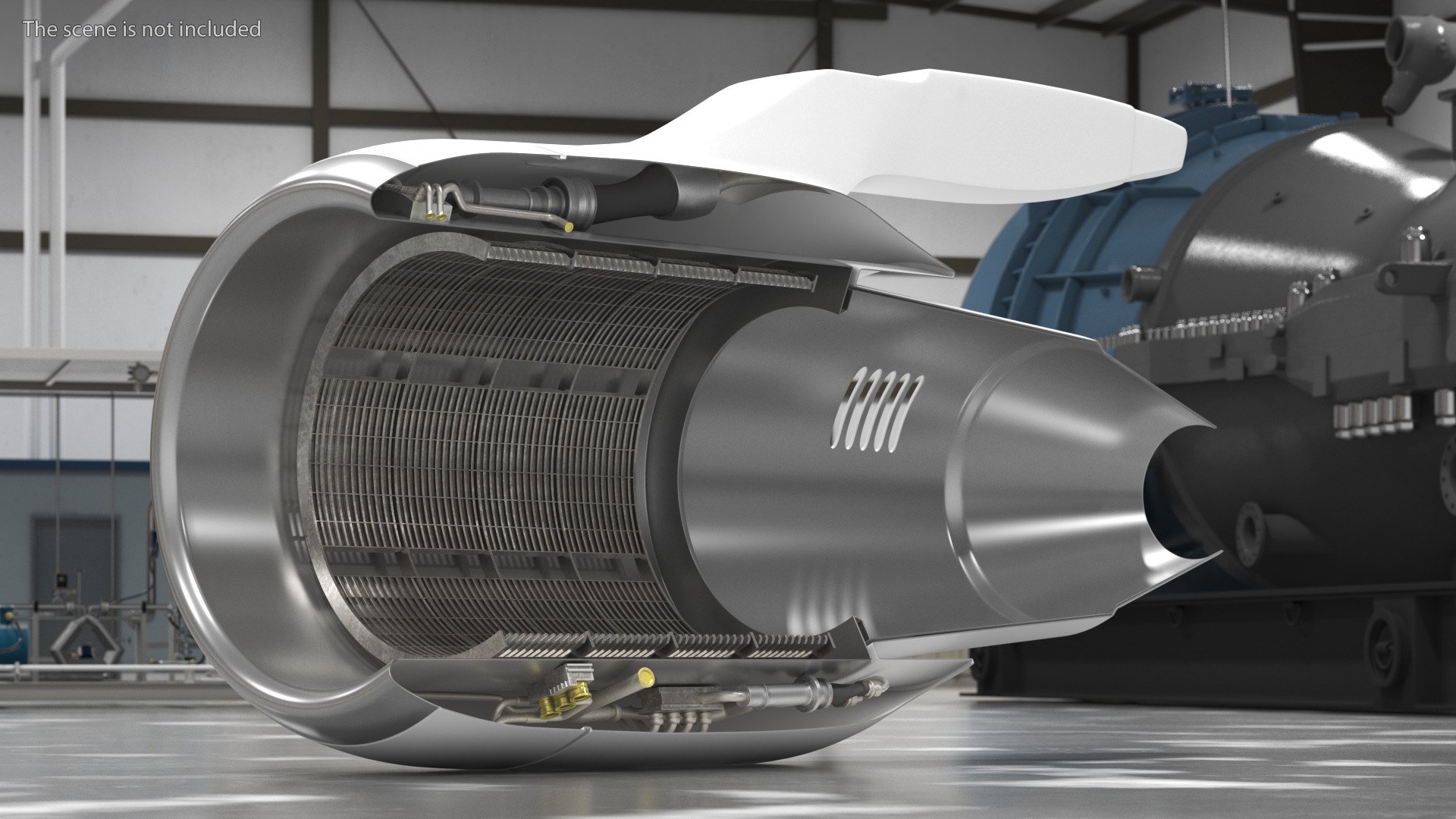 Jet Engine Casing Cutaway 3D Model - TurboSquid 2381031