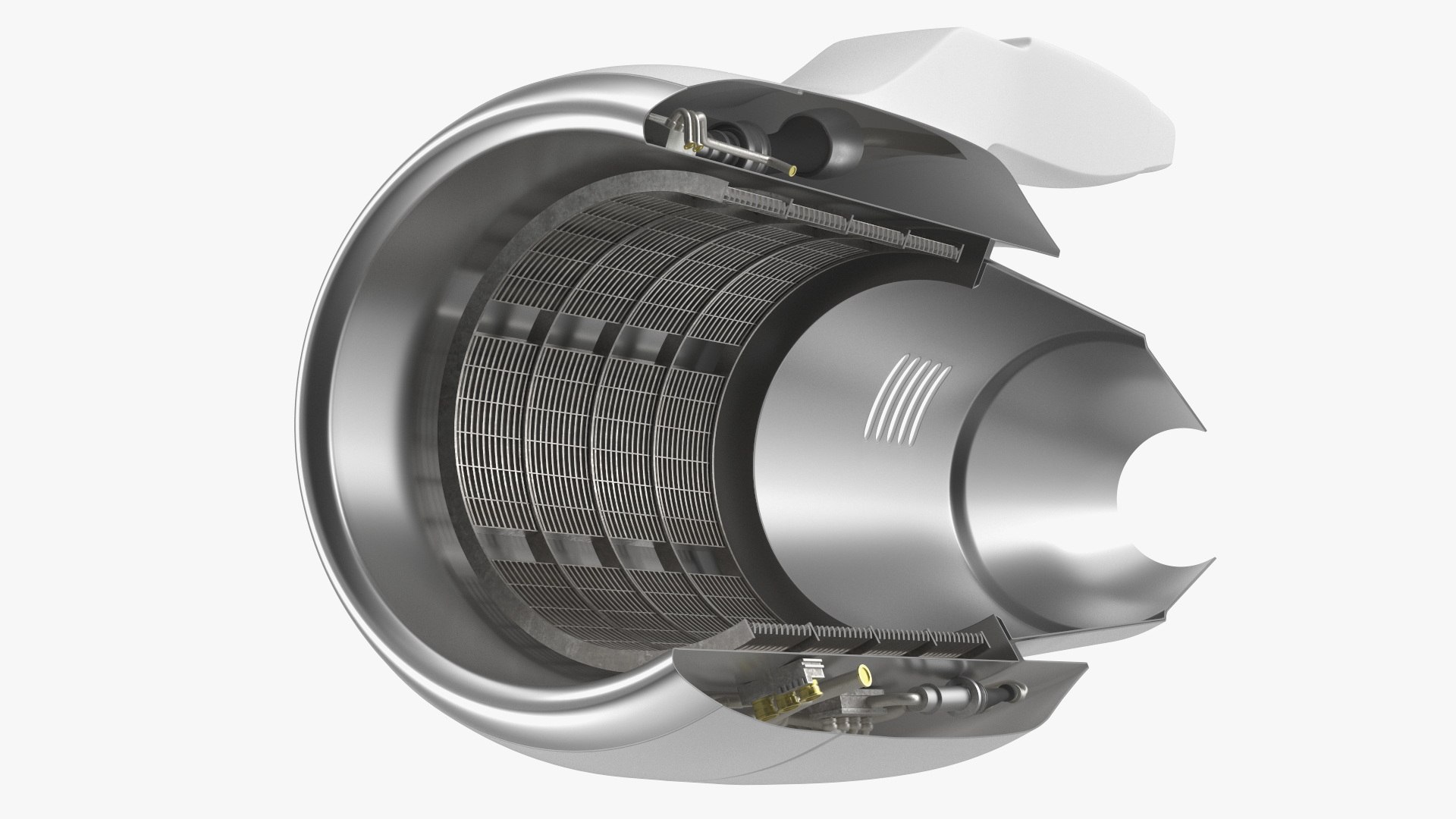 Jet Engine Casing Cutaway 3D Model - TurboSquid 2381031