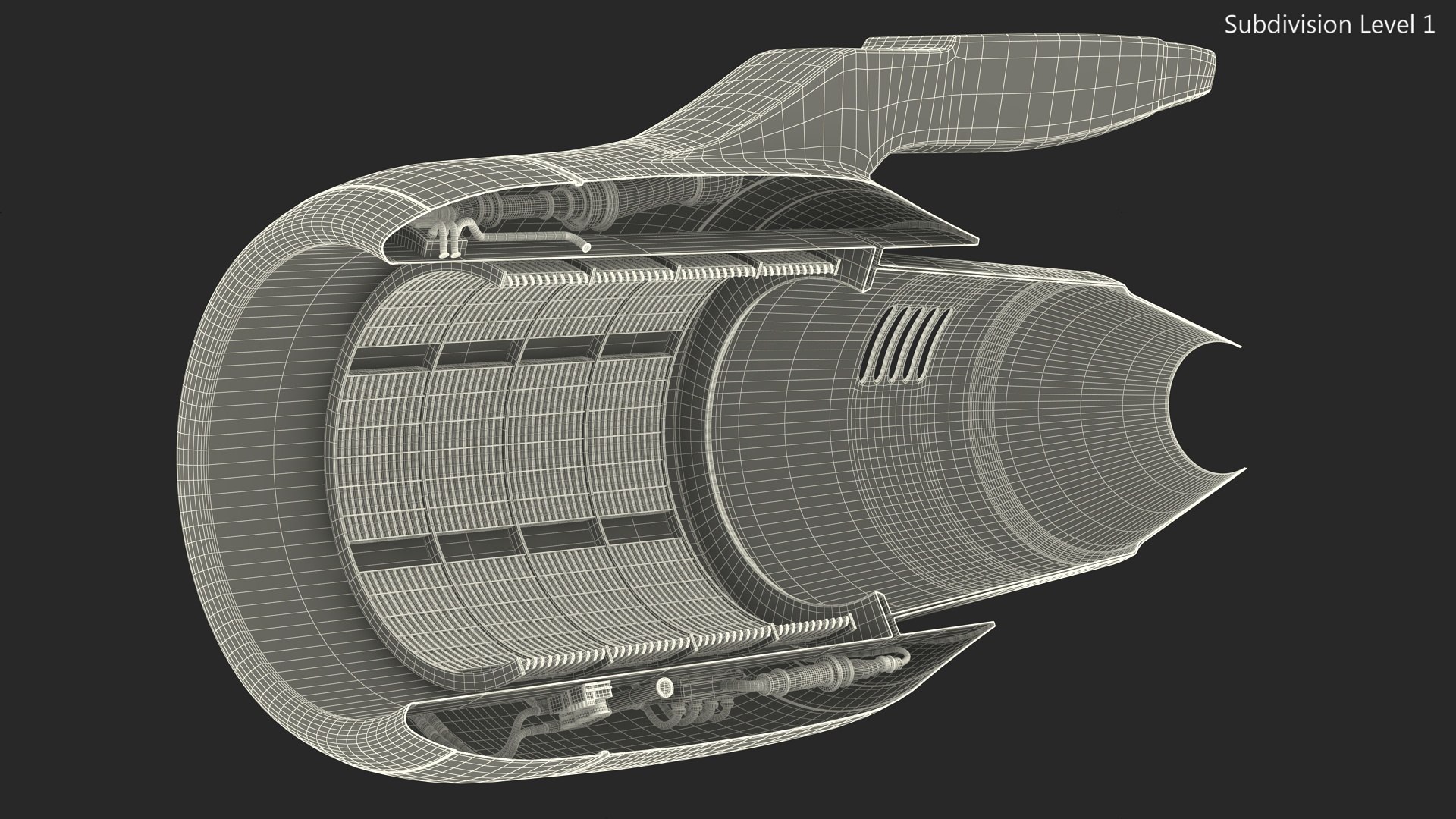 Jet Engine Casing Cutaway 3D Model - TurboSquid 2381031