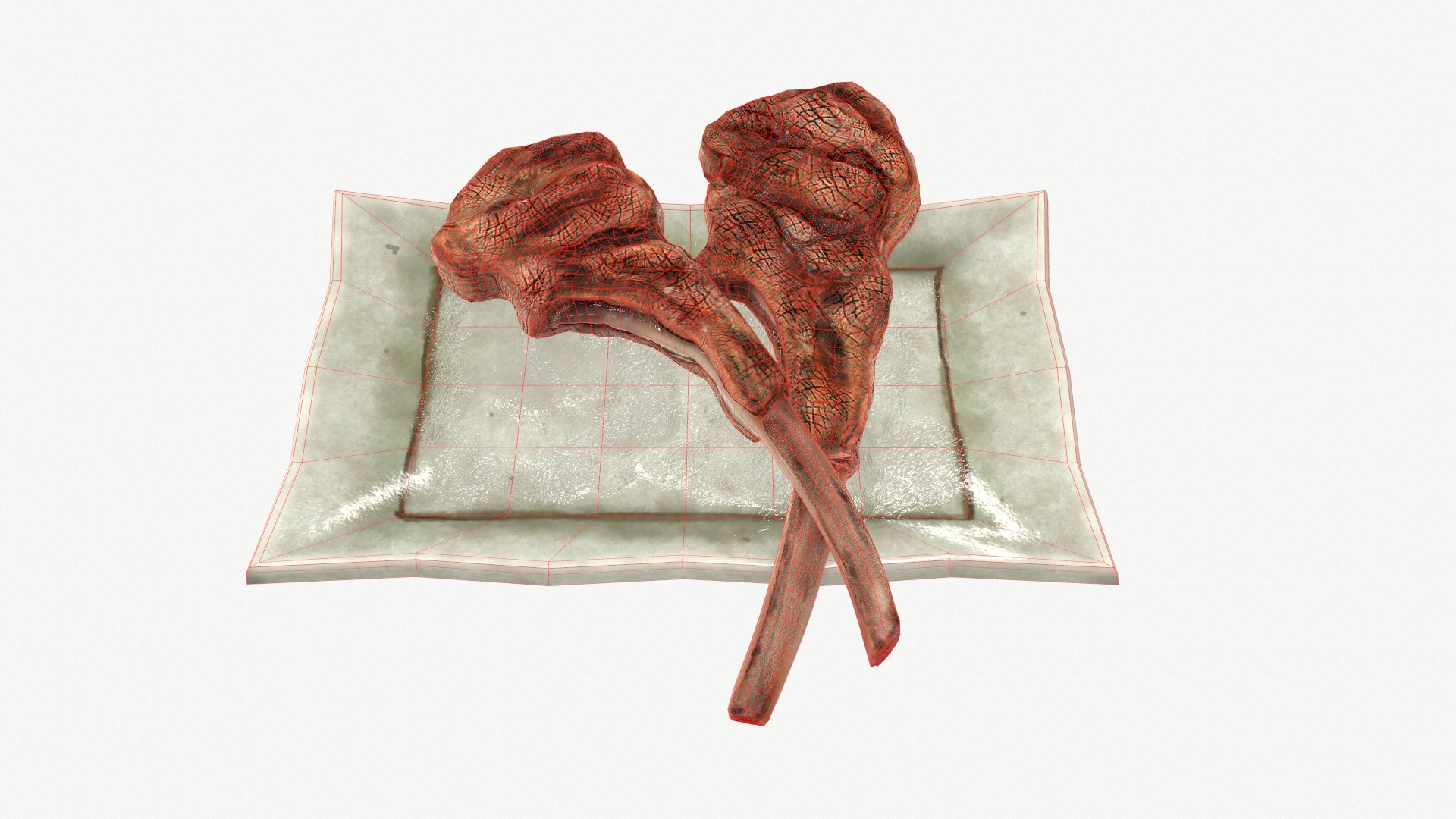 3D Grilled Lamb Chops - TurboSquid 1955603