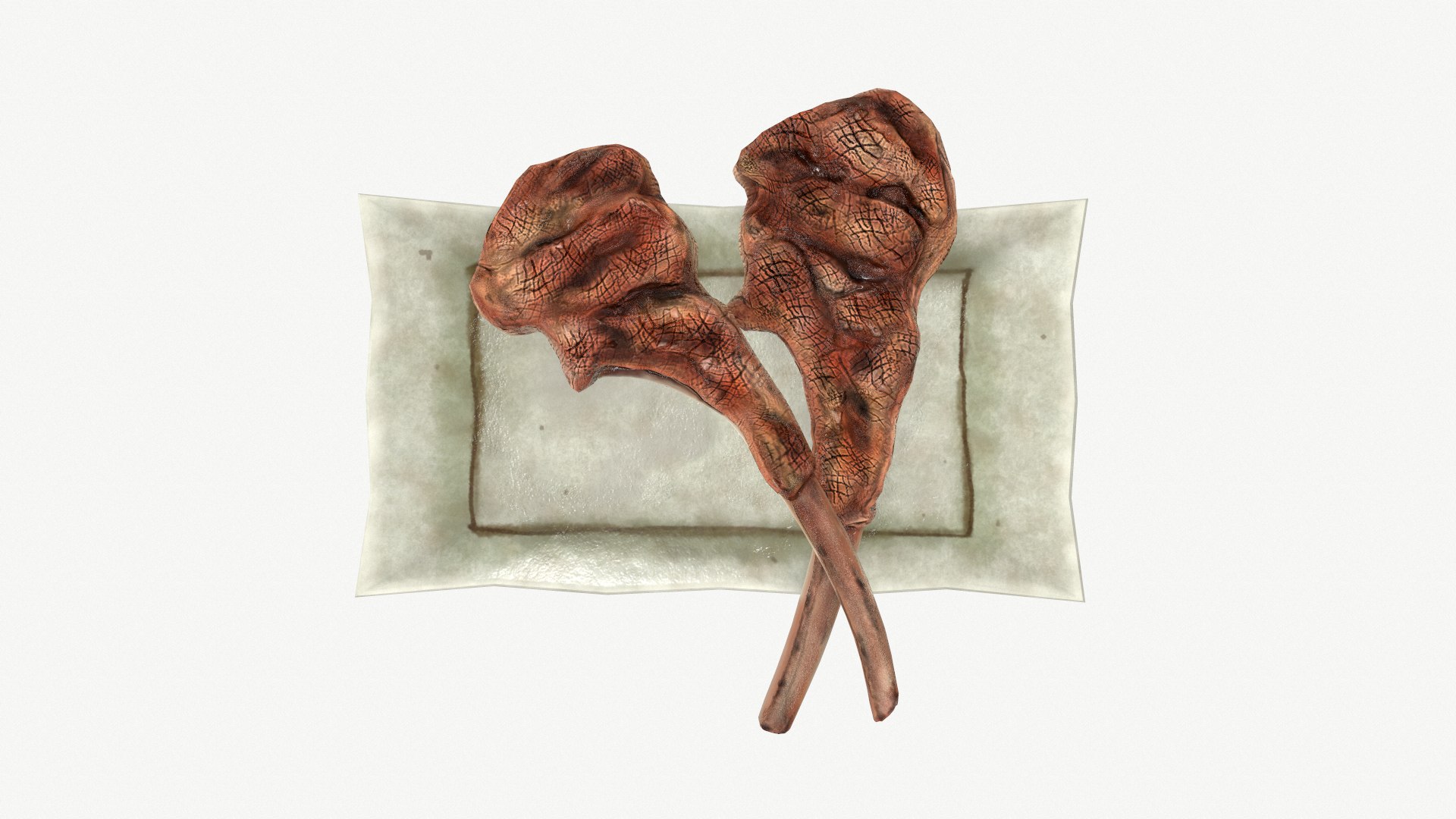 3D Grilled Lamb Chops - TurboSquid 1955603
