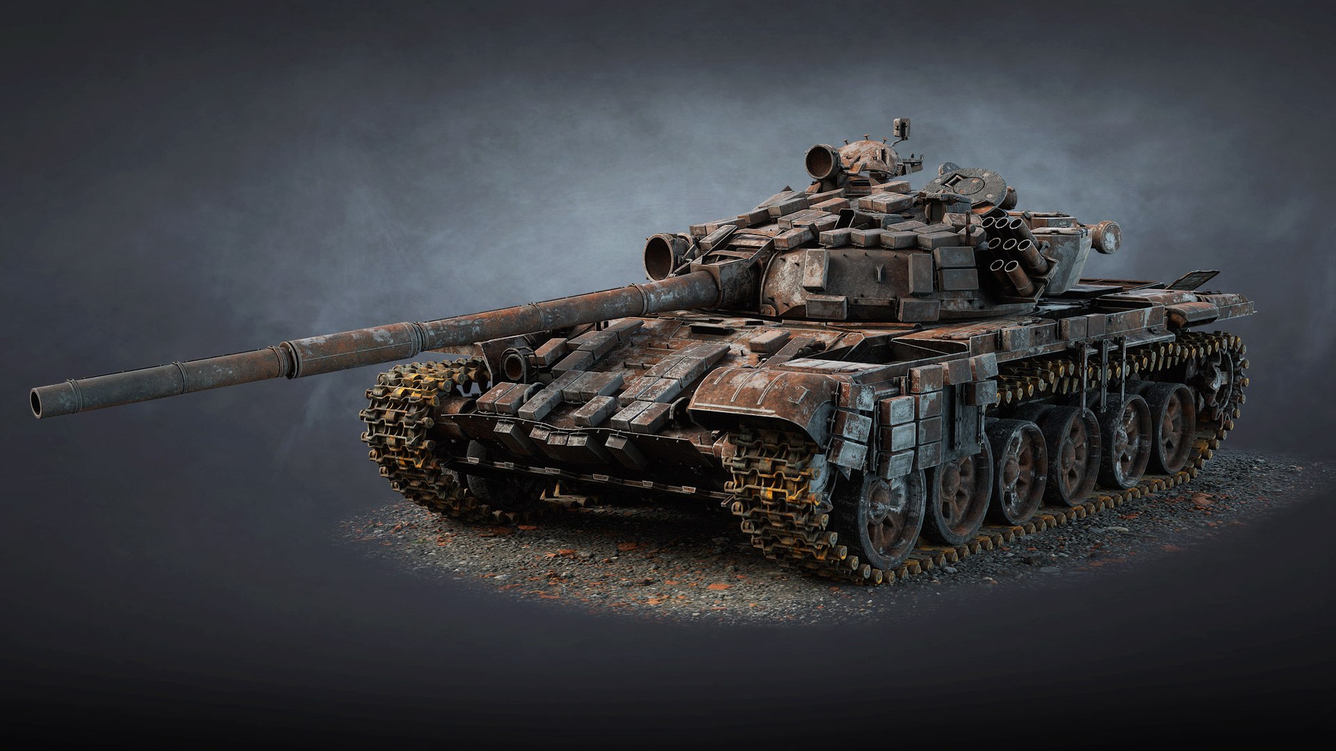 3D T-72B Tank Destroyed Model - TurboSquid 2179161