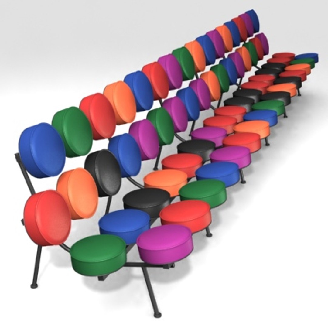 3d Model Marshmallow Sofa Long Furnitures