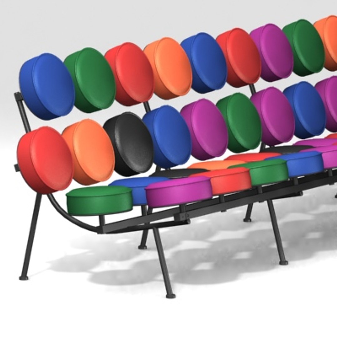 3d Model Marshmallow Sofa Long Furnitures
