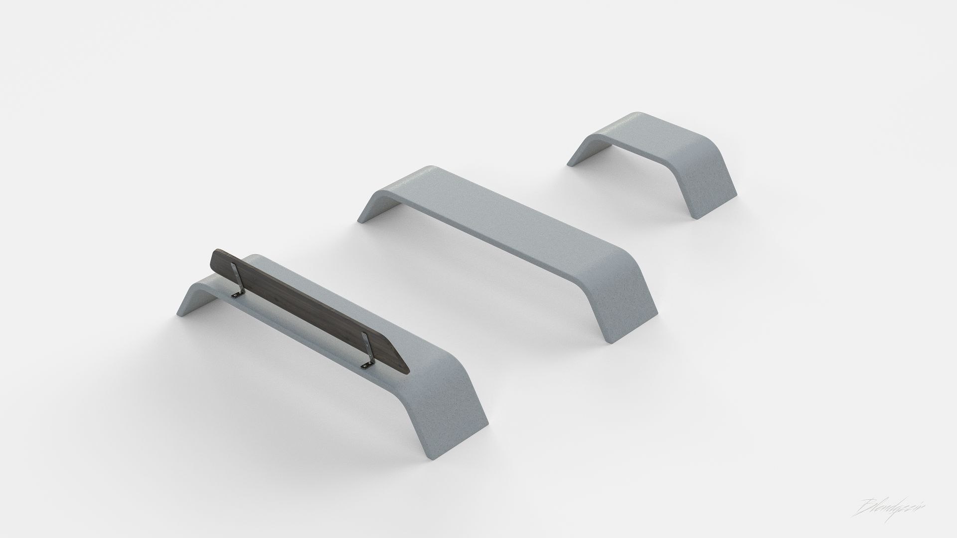 METALCO RIBBON BENCH COLLECTION 3D Model - TurboSquid 2386271
