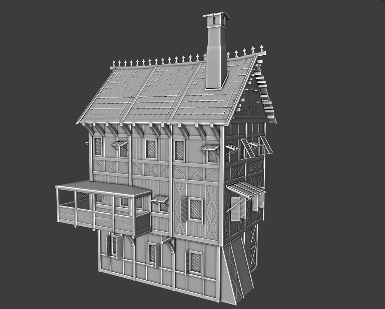 Medieval House Model - TurboSquid 1753354