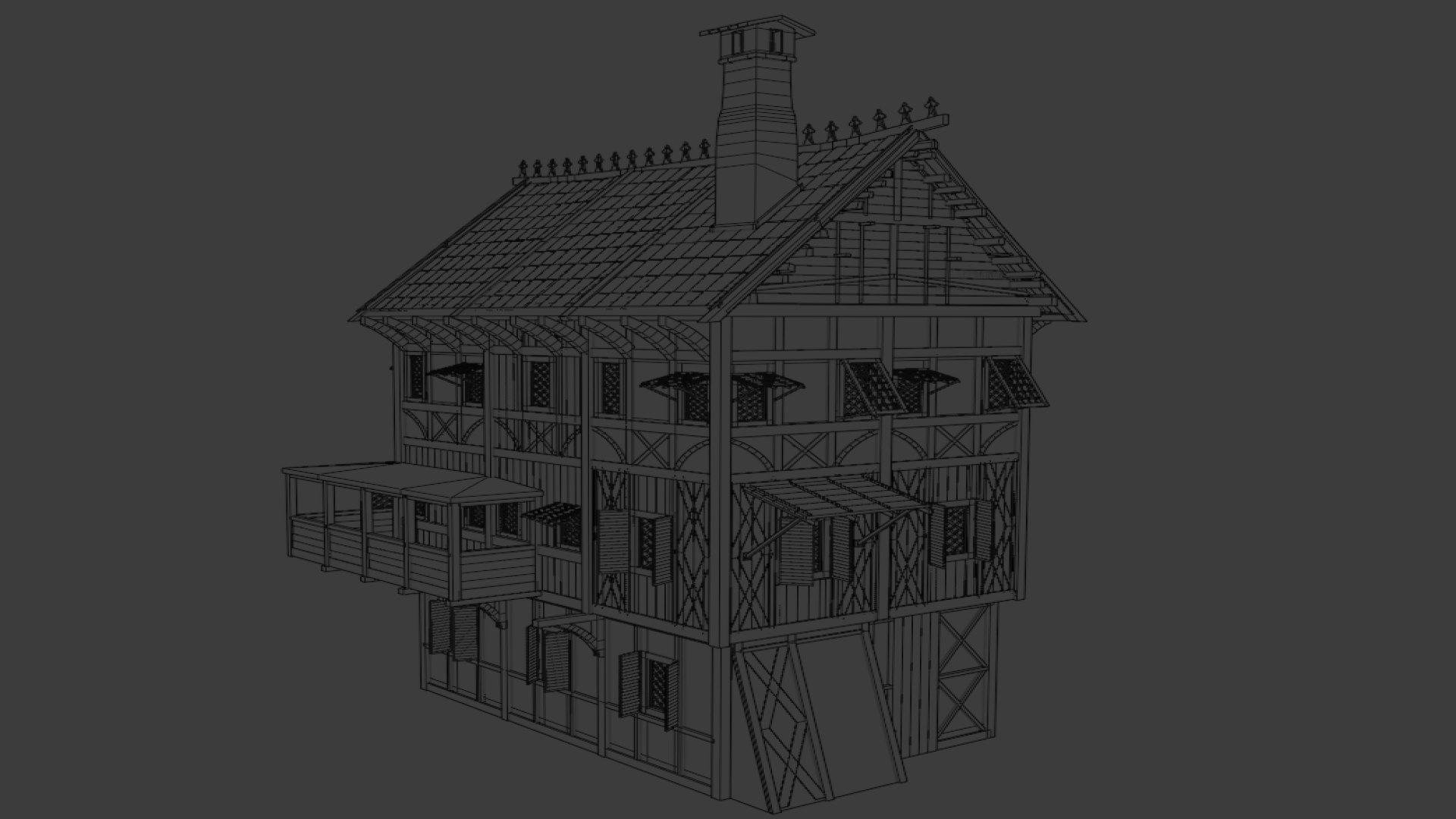 Medieval House Model - TurboSquid 1753354