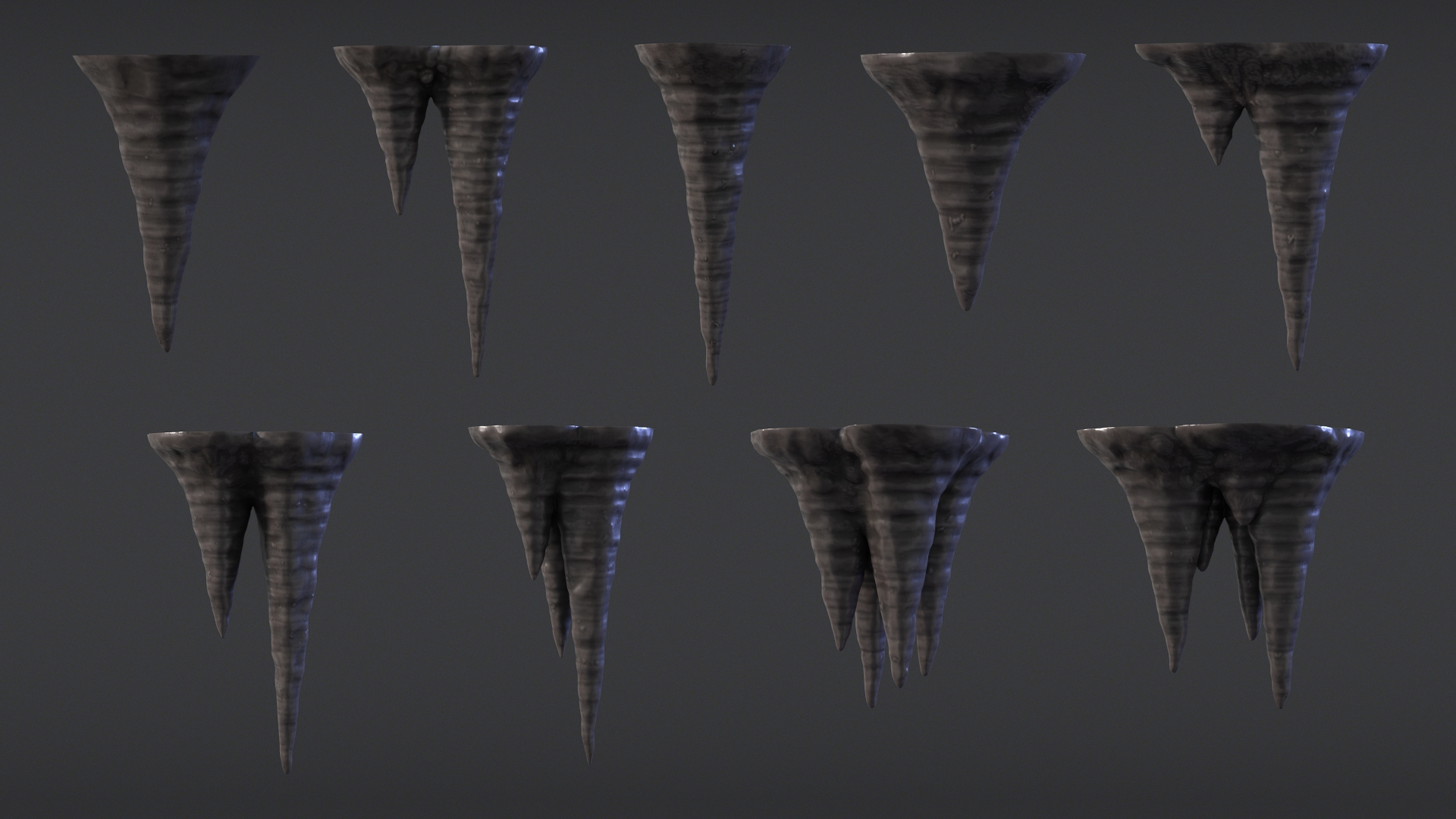 3D Model Cave Stalactites Collection PBR - TurboSquid 2044191
