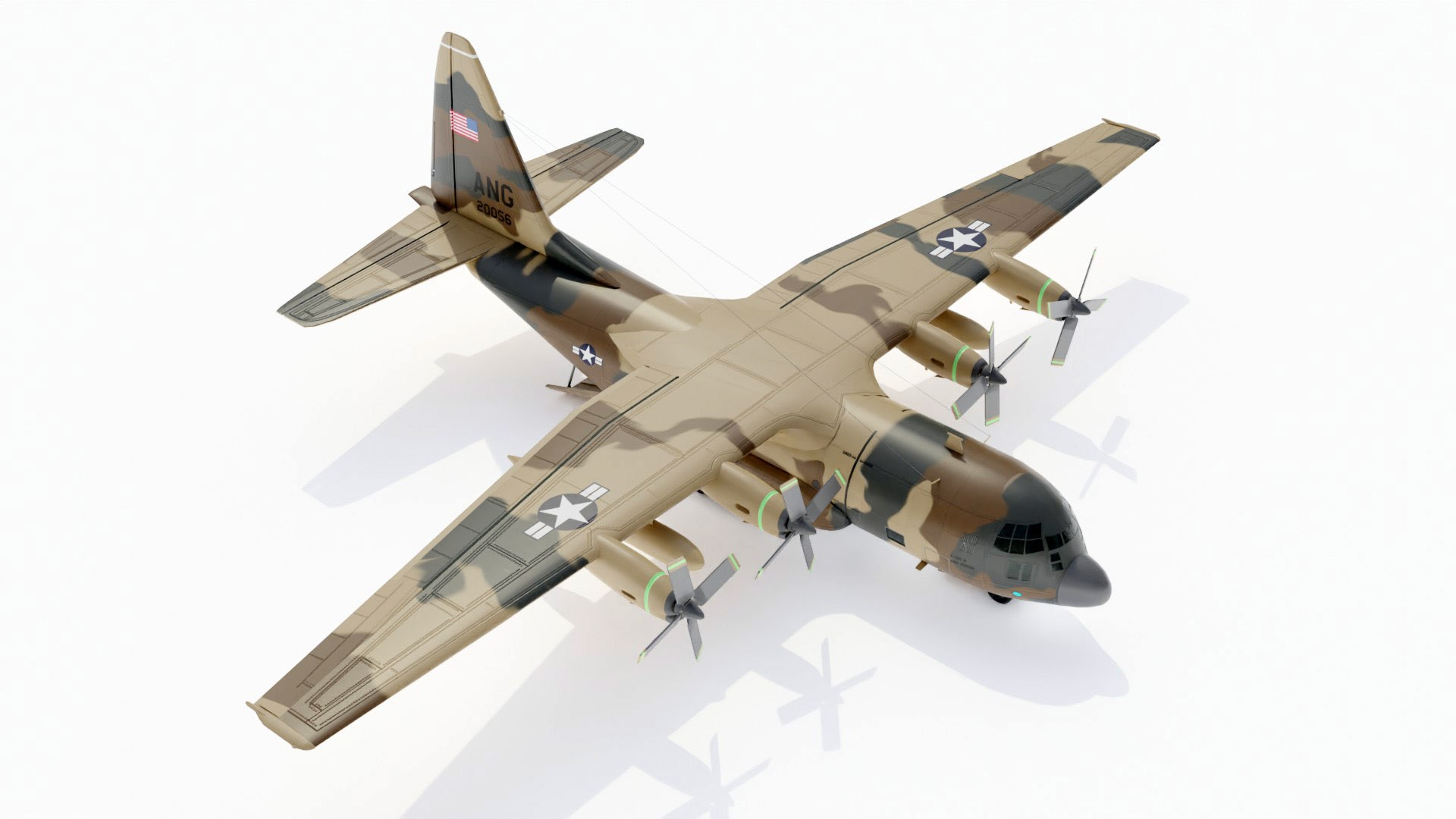 3d c-130 hercules model