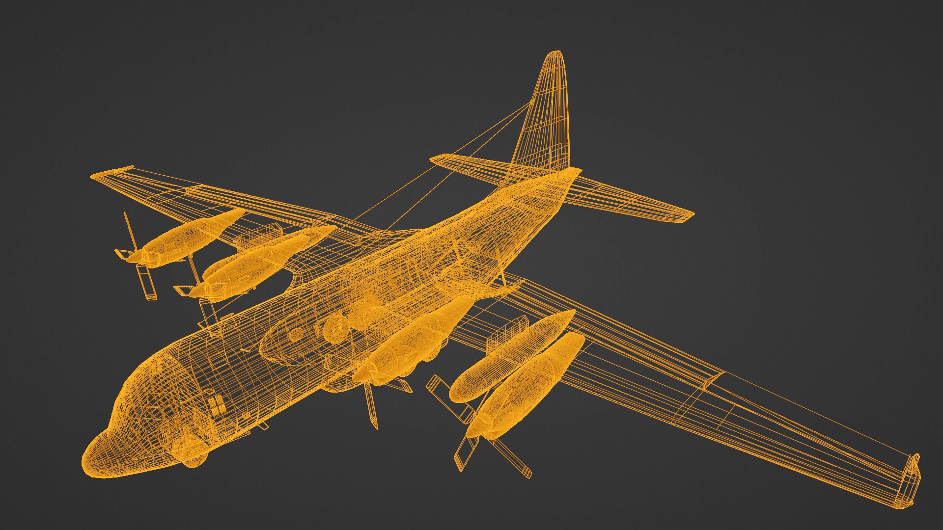 3d c-130 hercules model