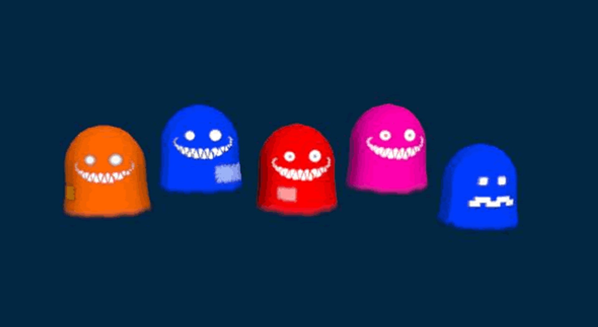 Ghosts Pacman 3d Obj