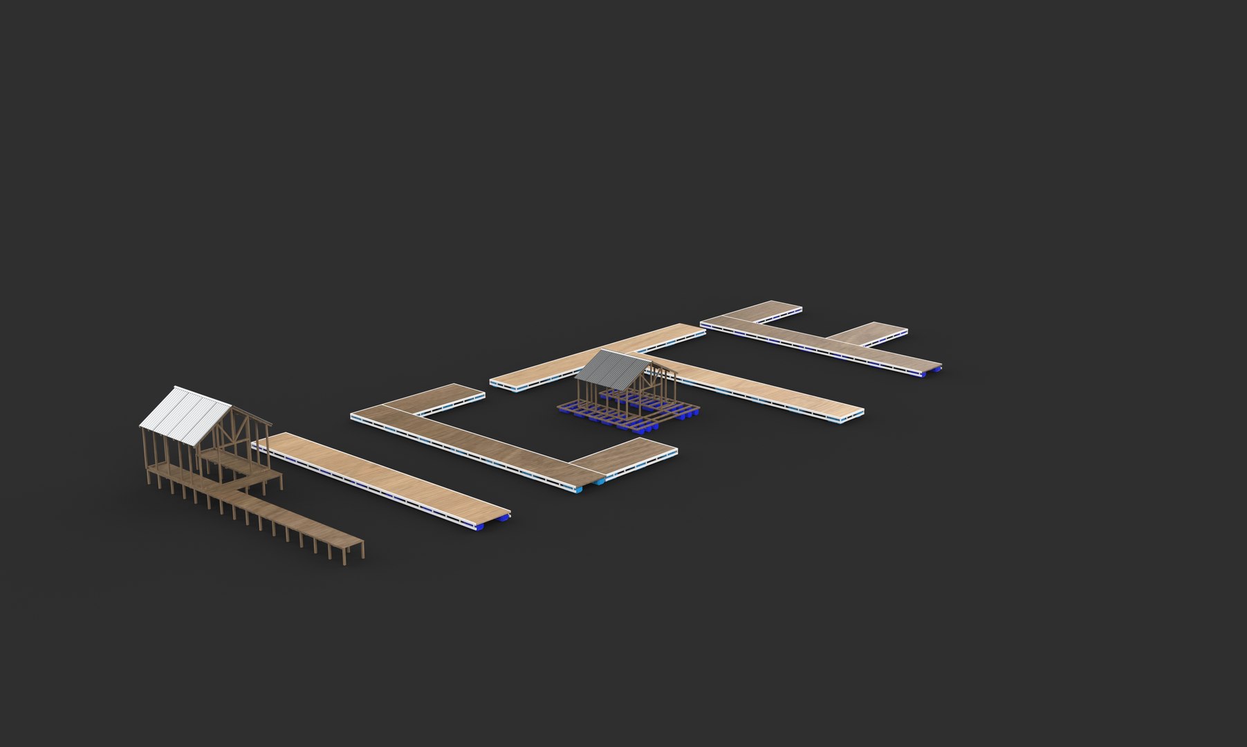 Floating Structure Set 3D Model 3D - TurboSquid 2510964