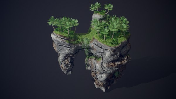 3D model 11 floating islands polys - TurboSquid 1570081