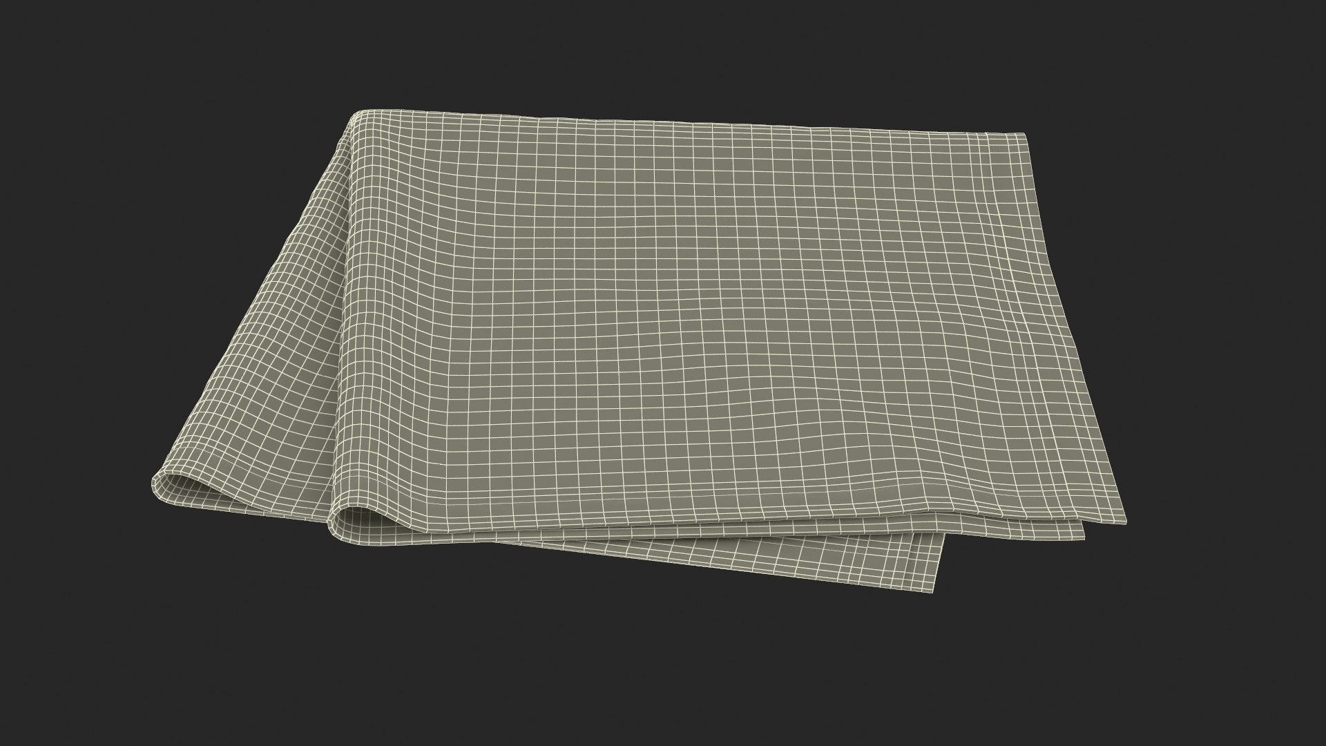 3D Fabric Folded Napkin Model - TurboSquid 2241552