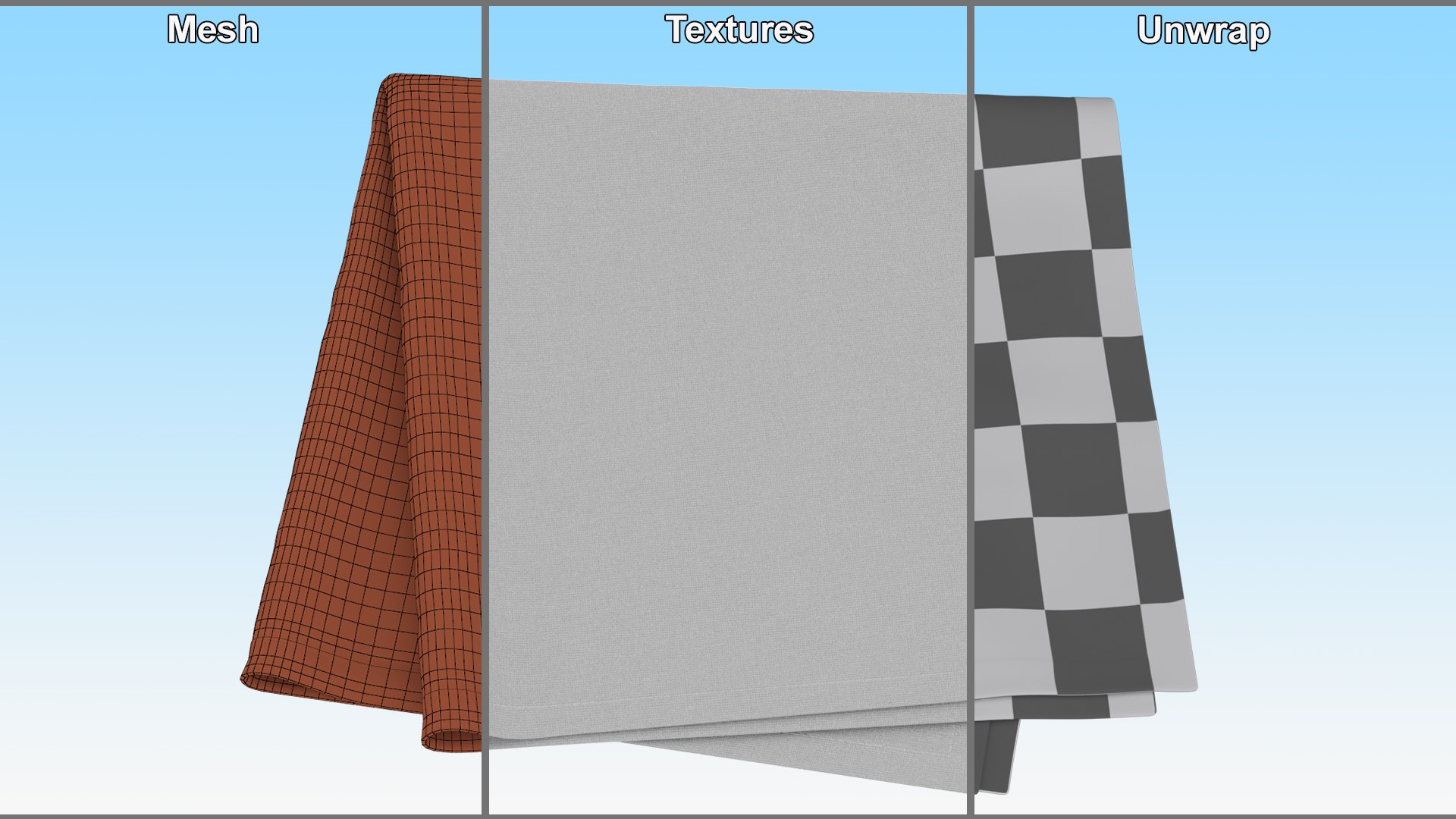 3D Fabric Folded Napkin Model - TurboSquid 2241552