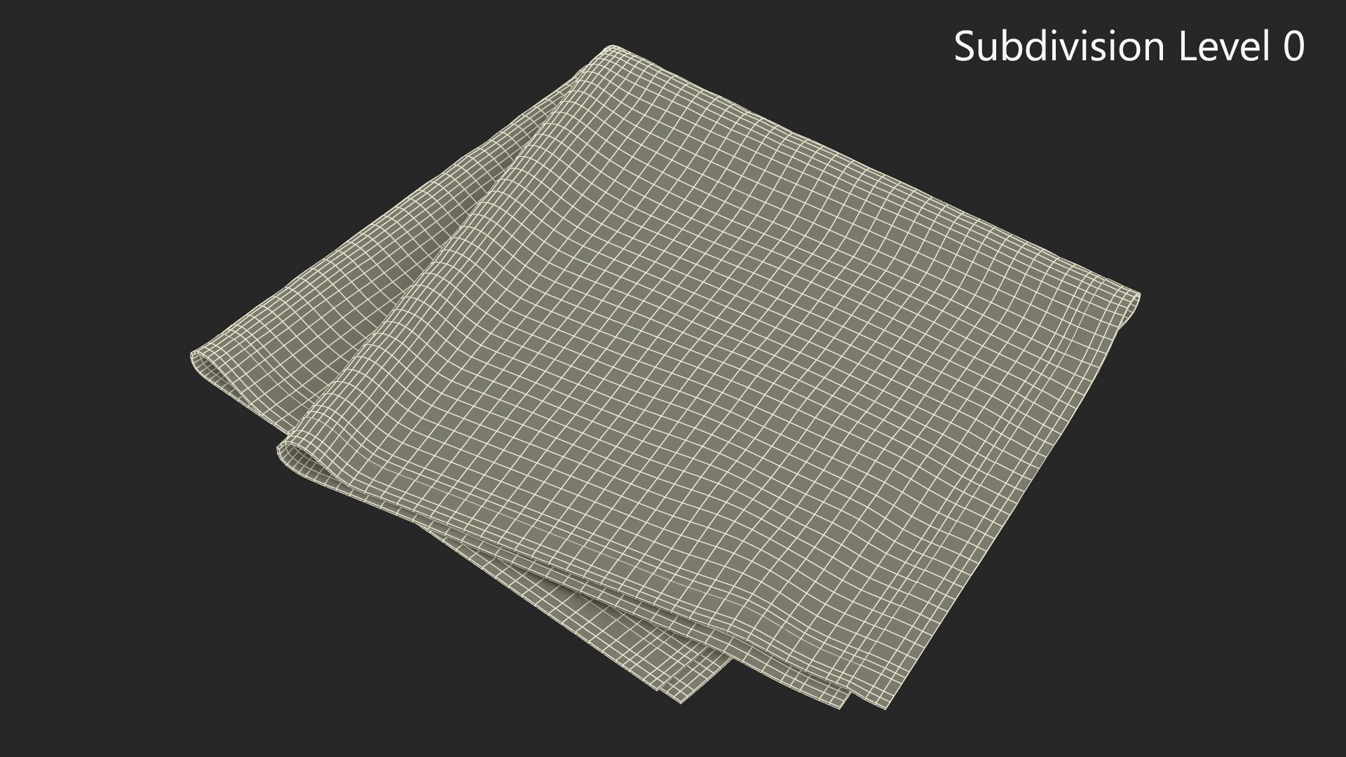 3D Fabric Folded Napkin Model - TurboSquid 2241552