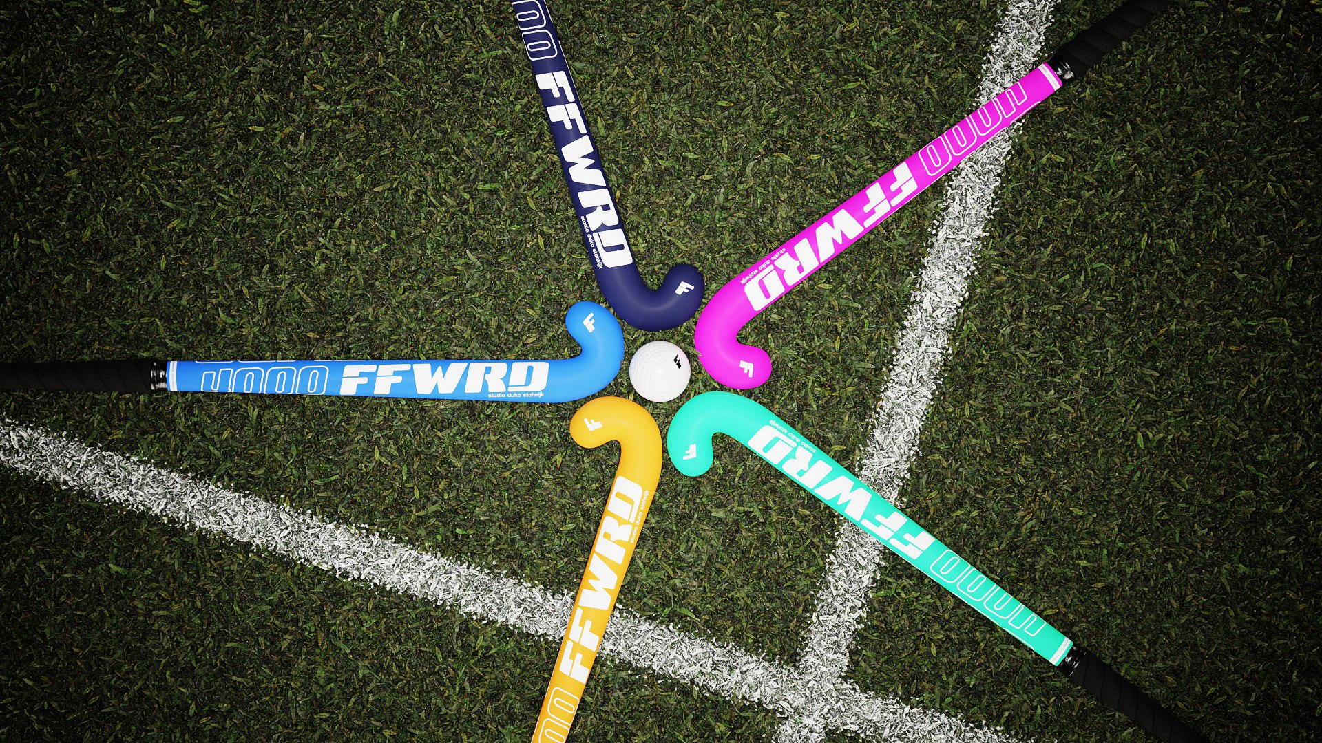 3D Field Hockey Stick And Ball - TurboSquid 2081687