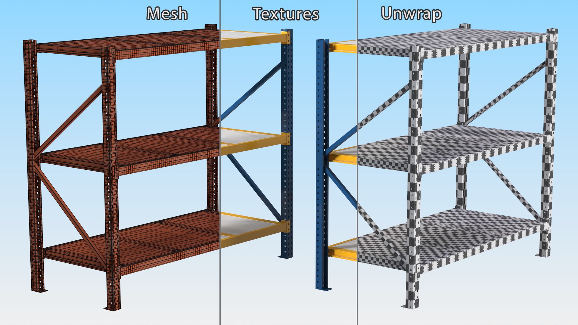 Heavy Duty Warehouse Rack 3D - TurboSquid 2141445
