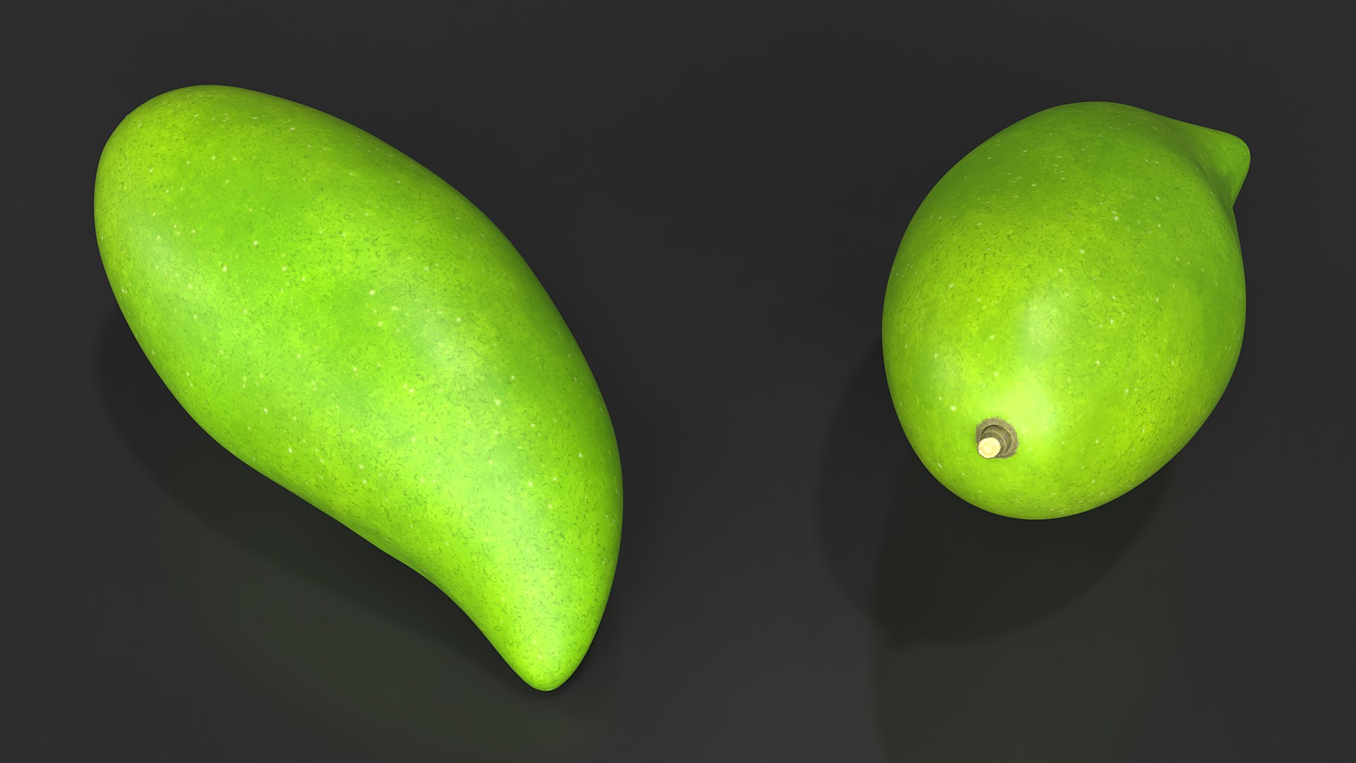 3D Long Green Mango Model - TurboSquid 2246311