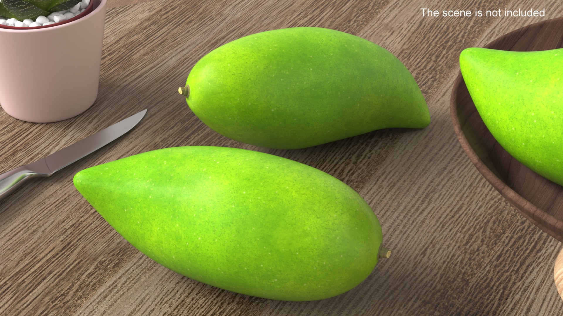 3D Long Green Mango Model - TurboSquid 2246311