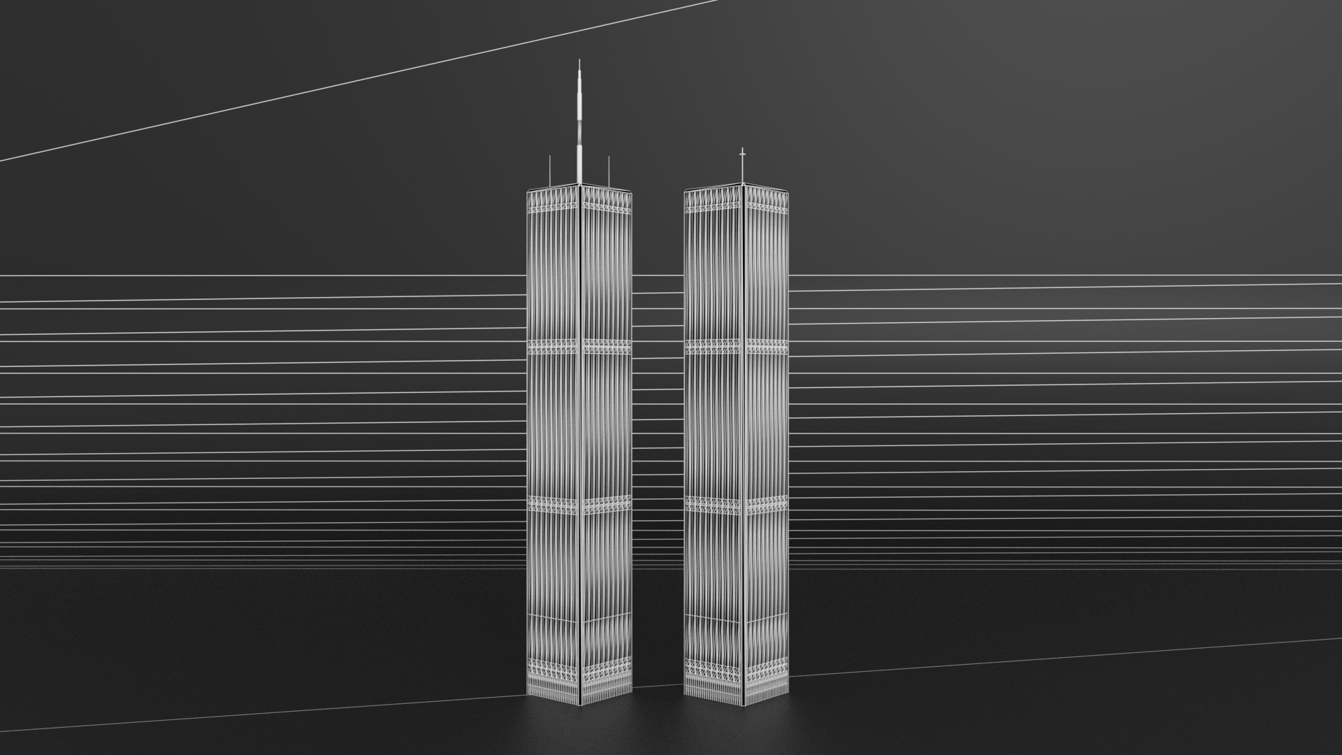 World Trade Center Twin Towers New York 3D Model - TurboSquid 1771486