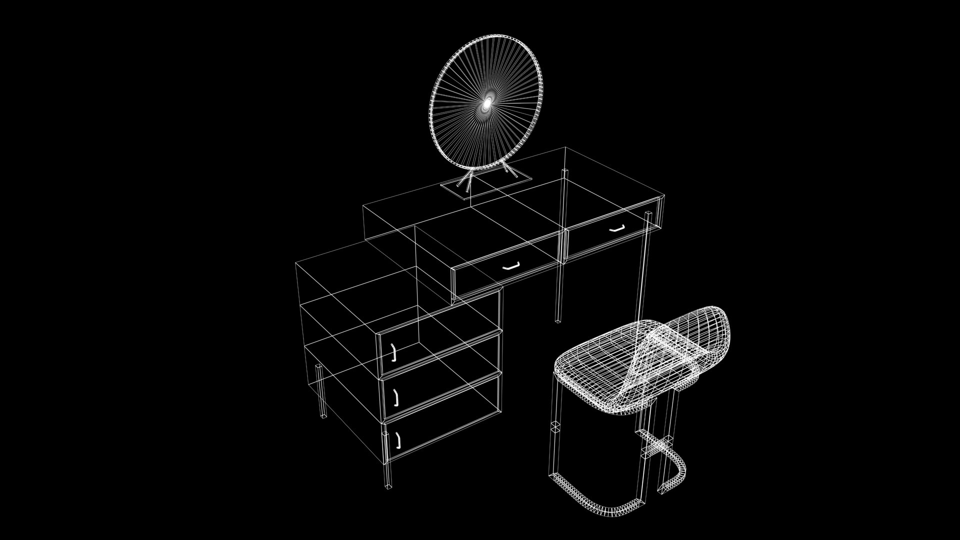 3D Dressing Table - TurboSquid 1820349