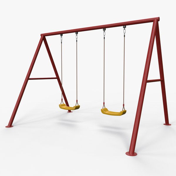 modelo 3d PBR Modular Outdoor Playground Swing Sets A - TurboSquid 2046817