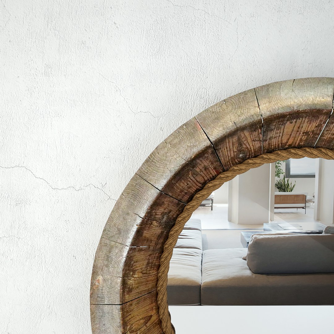 3D Vintage Wood Barrel Bowl Mirror - TurboSquid 2126858