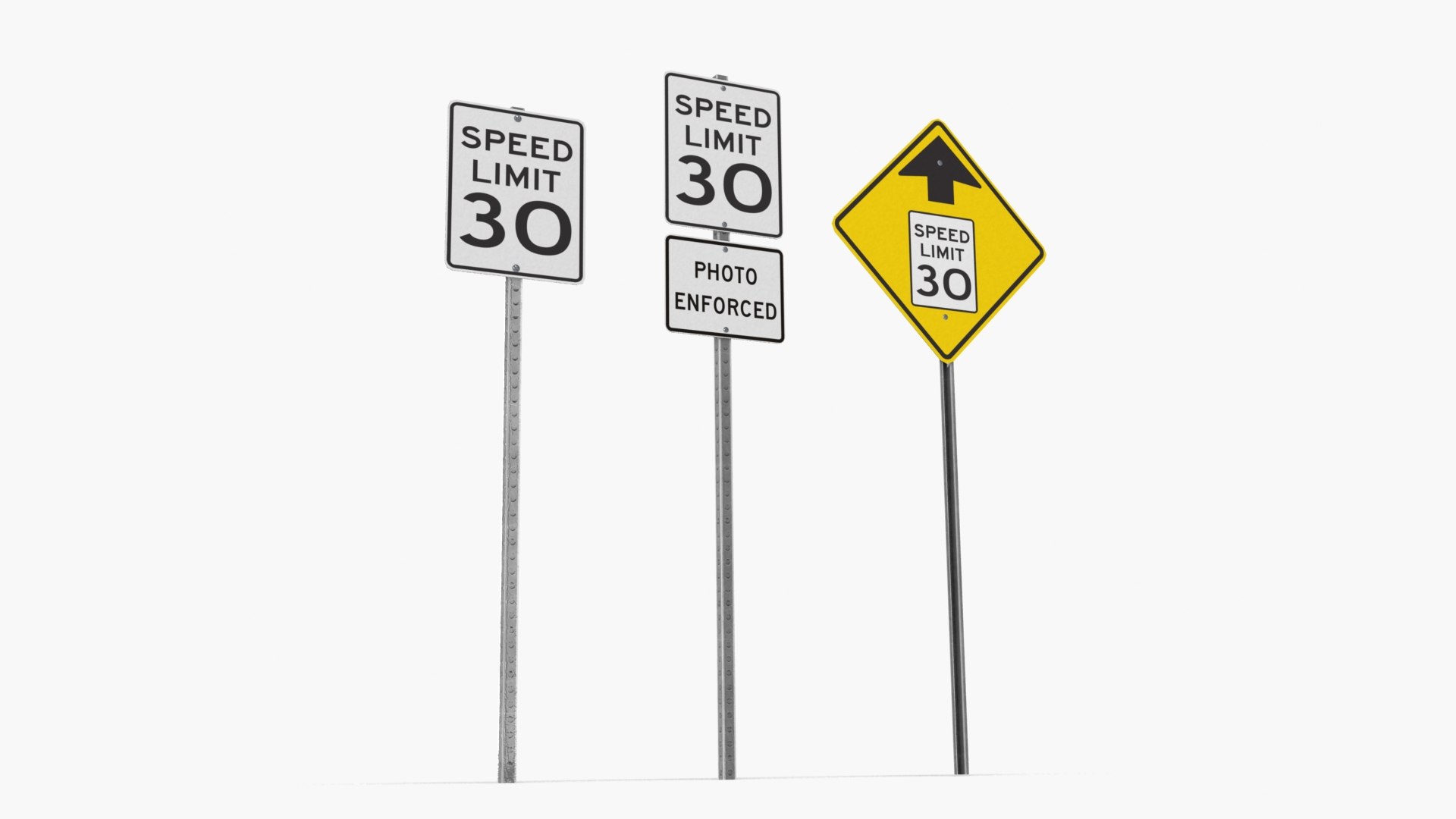 3D Sign Speed Limits - TurboSquid 2234445