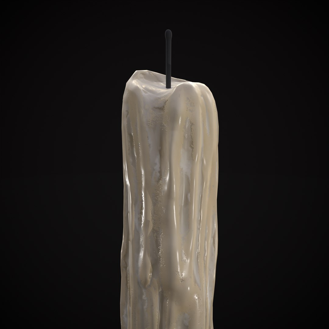 3D Brass Taper Melted Candle model - TurboSquid 2097319