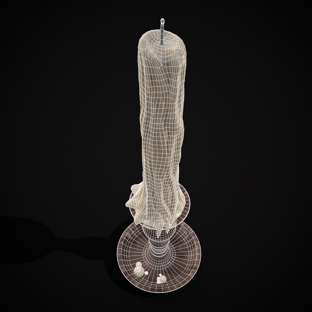3D Brass Taper Melted Candle model - TurboSquid 2097319
