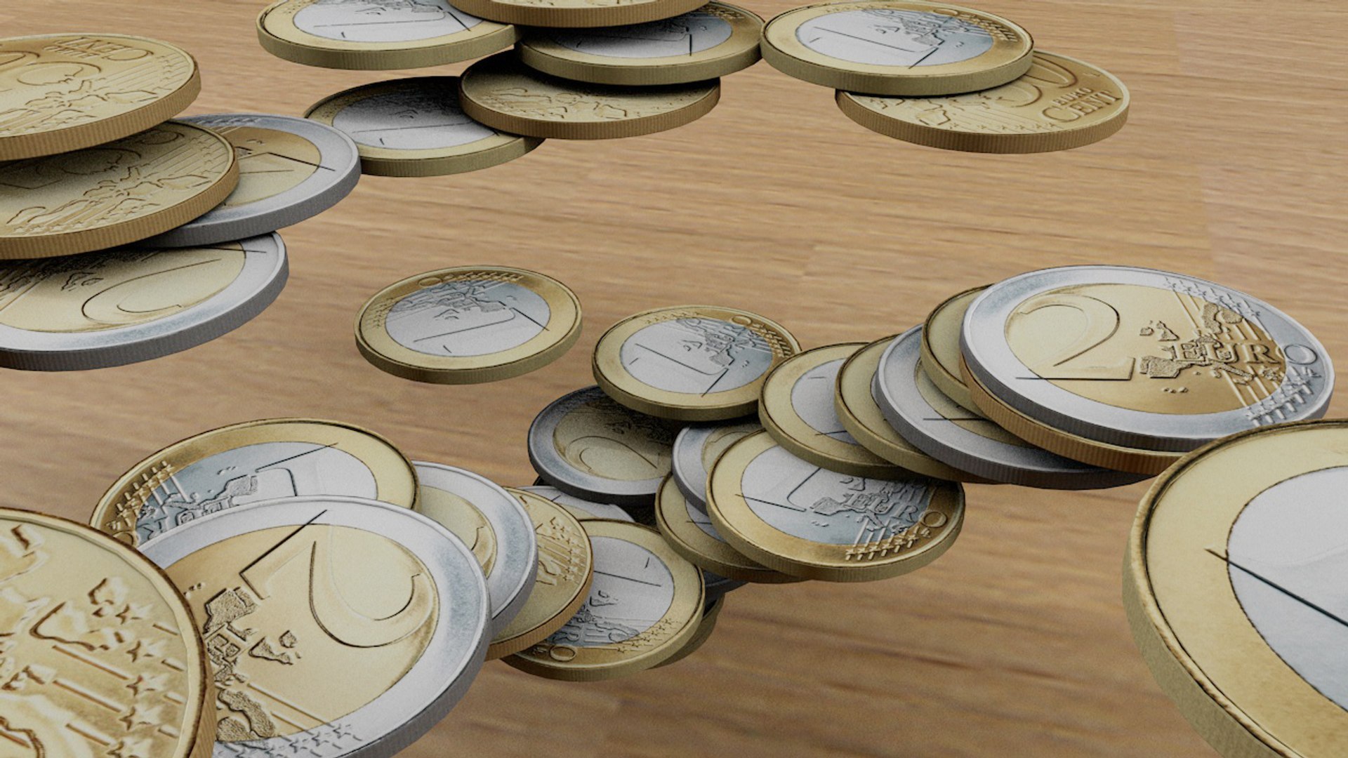 3d Euro Coins
