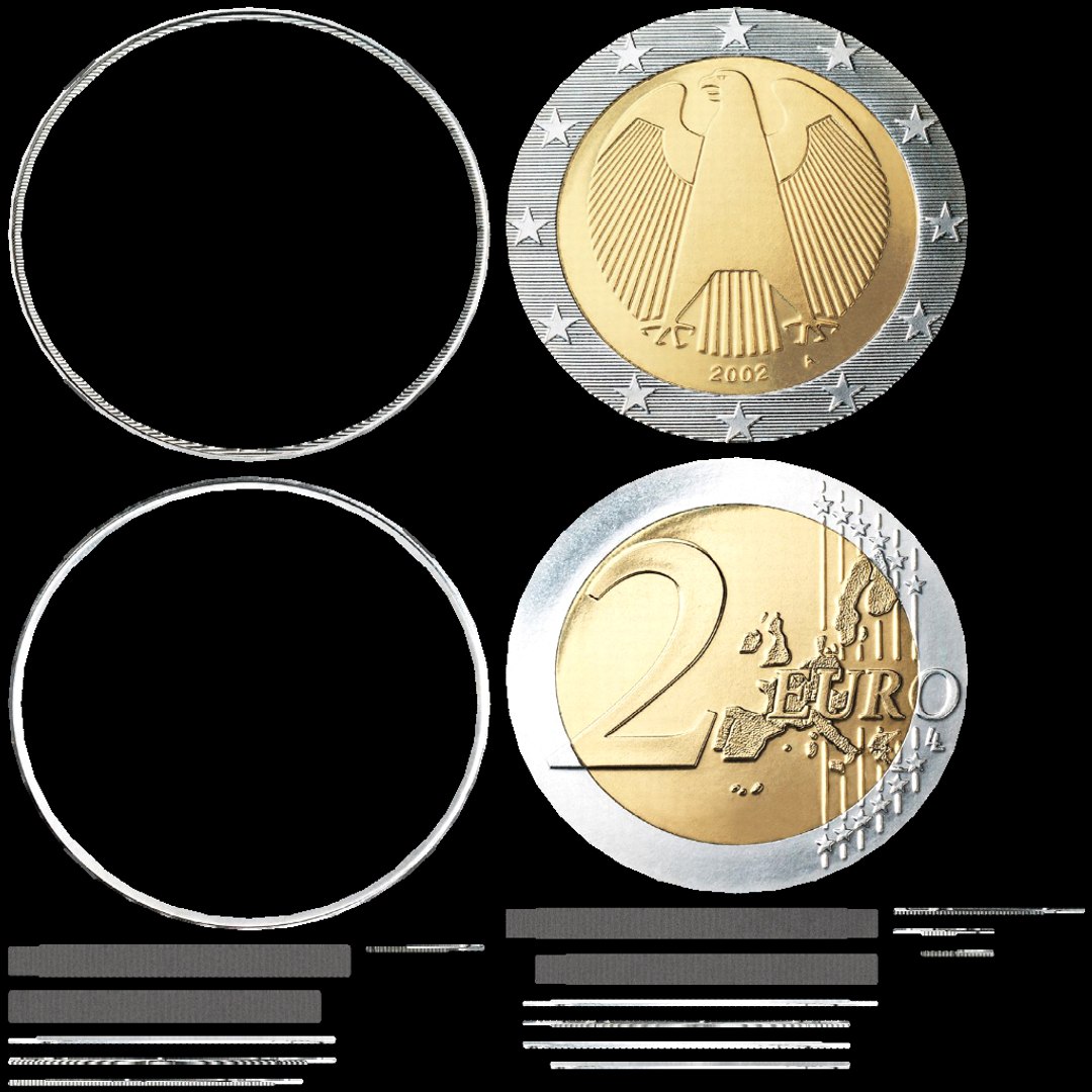 3d Euro Coins