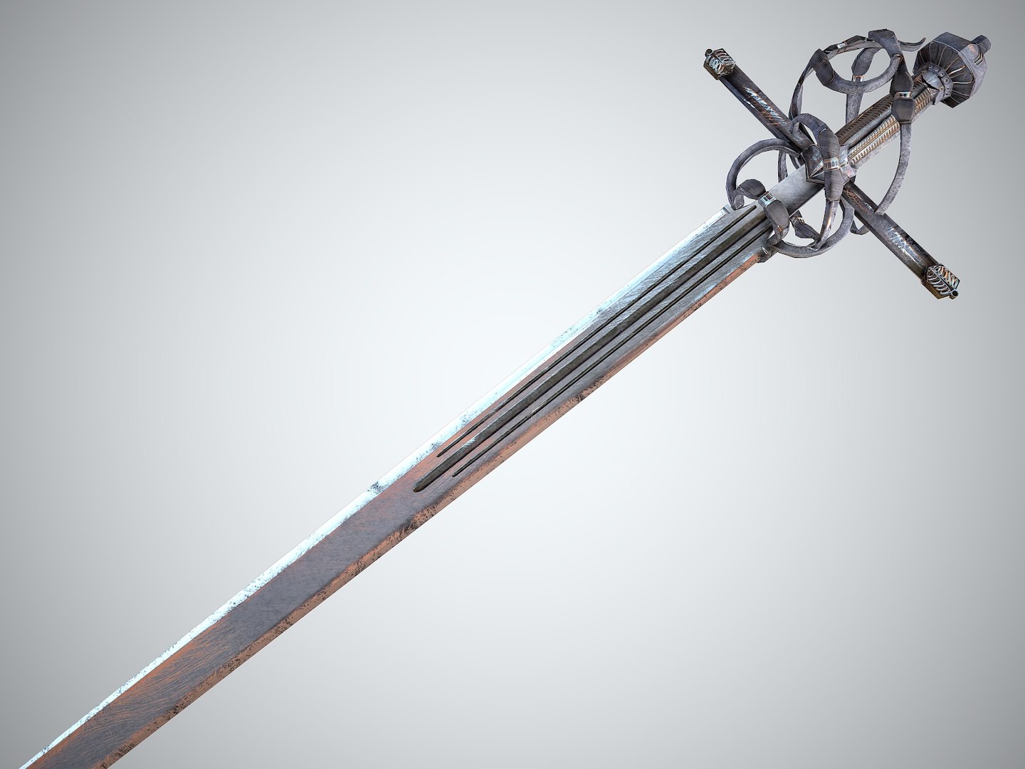 3d Model Realistic Venetian Sword