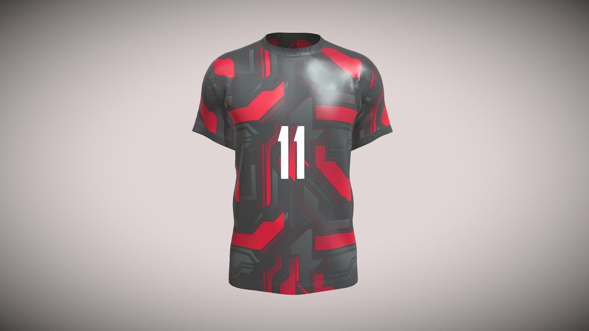 3D Soccer Rust Red With Ash Color Jersey Player-11 In Low Poly Model ...