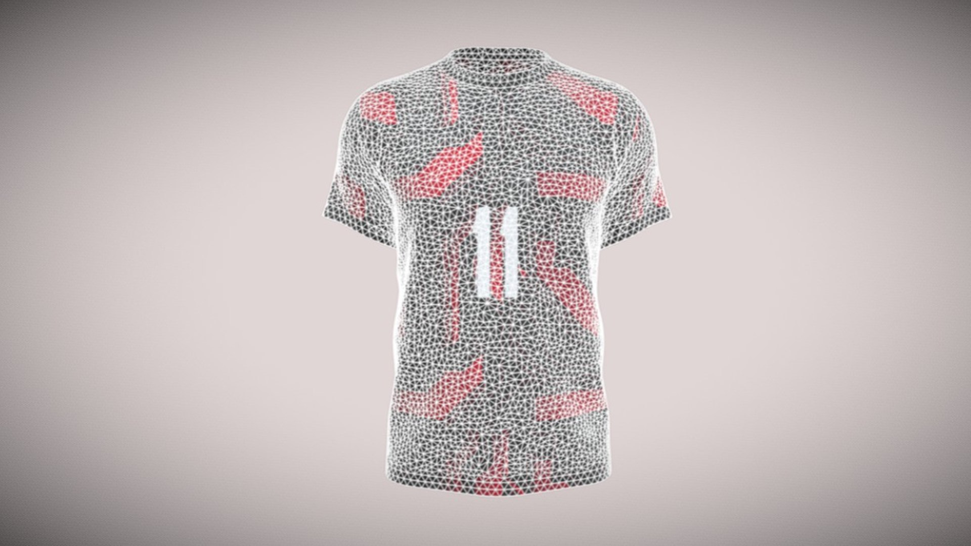3D Soccer Rust Red With Ash Color Jersey Player-11 In Low Poly Model ...