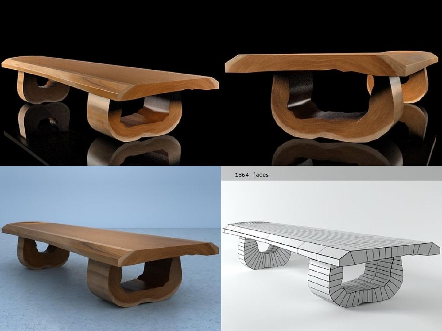 3D Tube Bench Model - TurboSquid 1185251