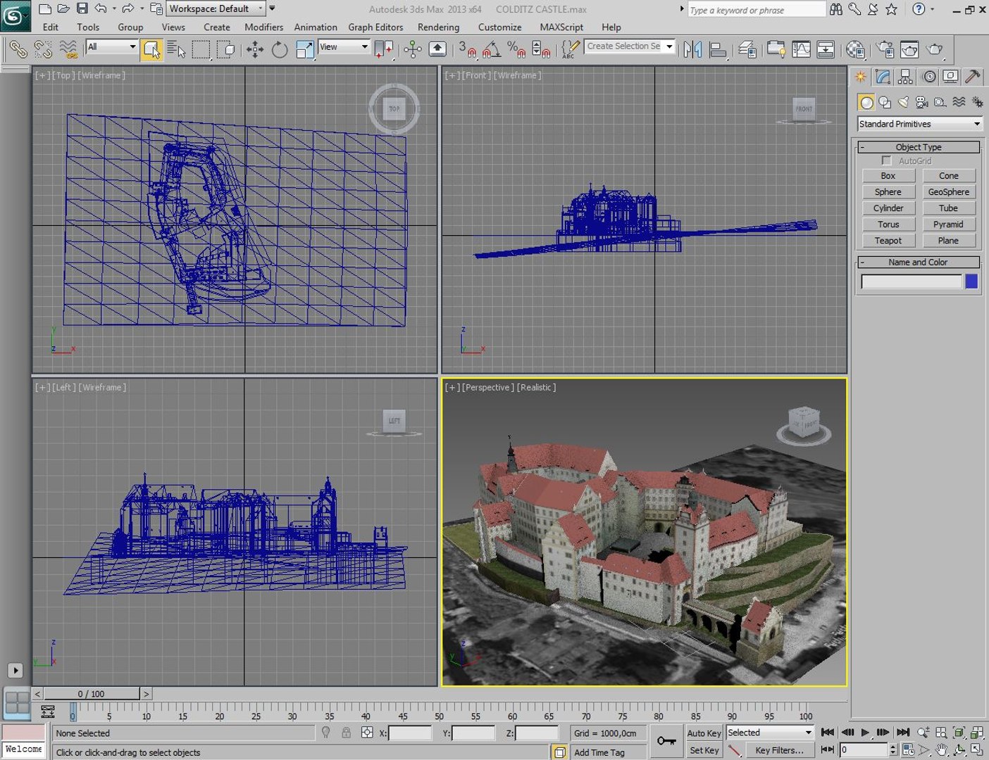 3ds Max Colditz Castle