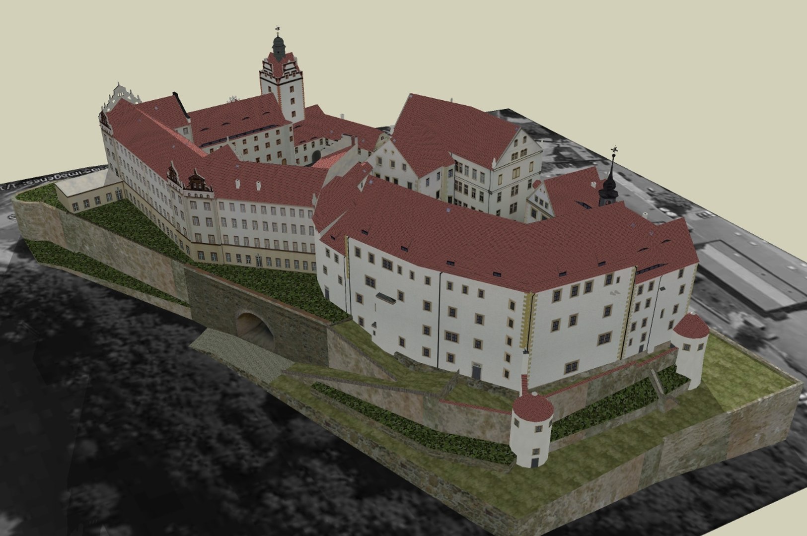 3ds Max Colditz Castle