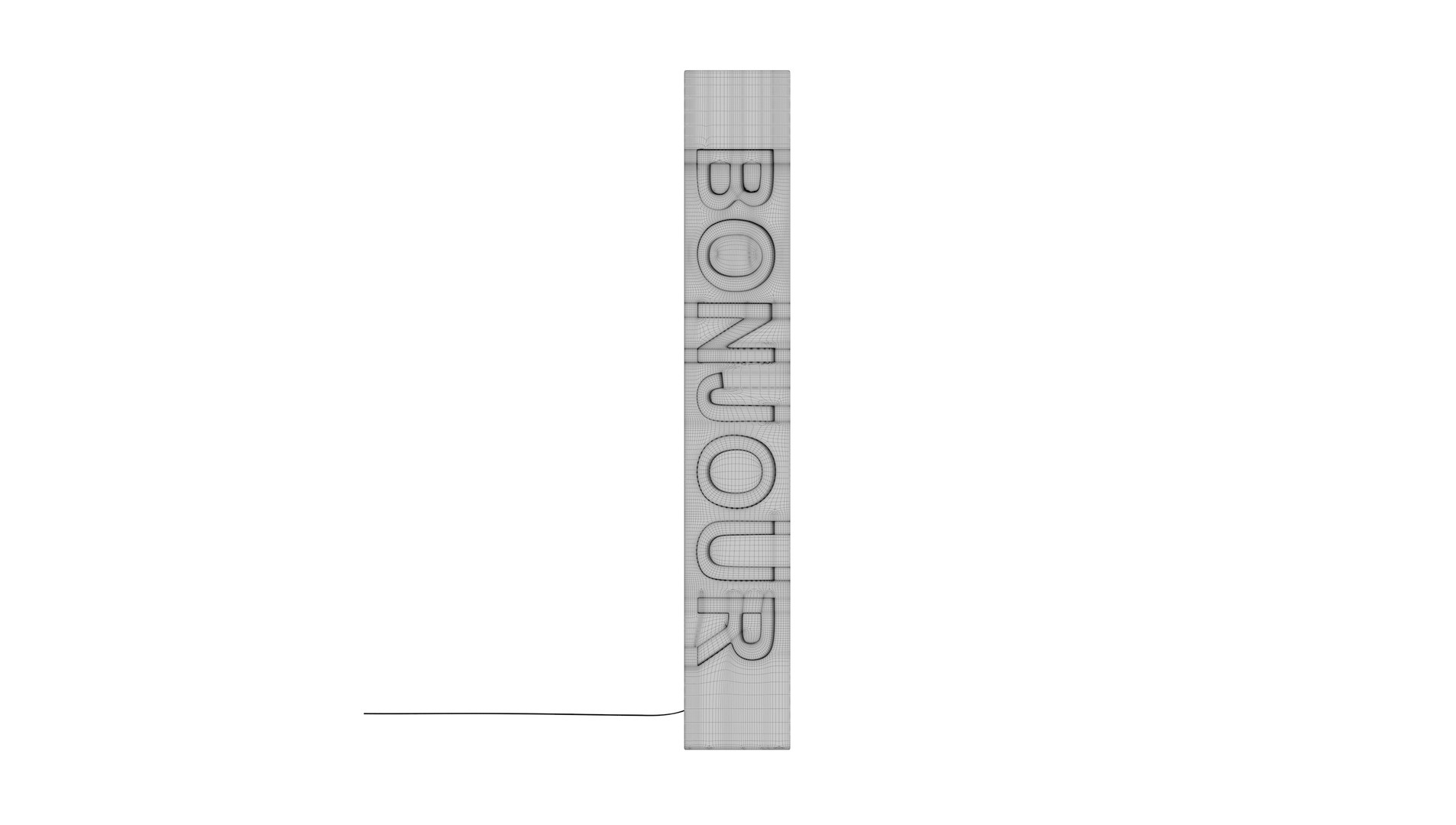 Bonjour Lightbox Model - TurboSquid 1951002