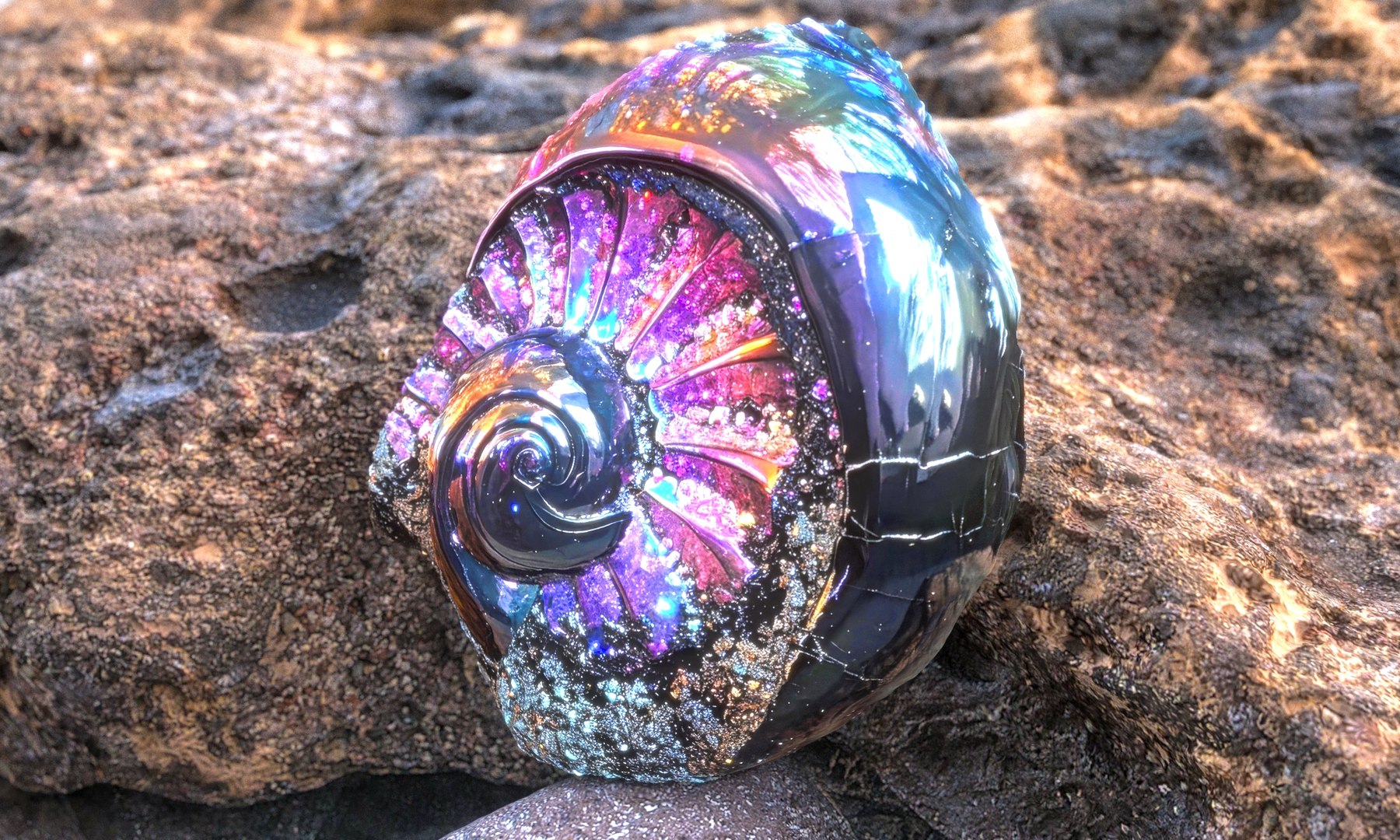 Colorfull Seashell Pack 3D model - TurboSquid 2177554