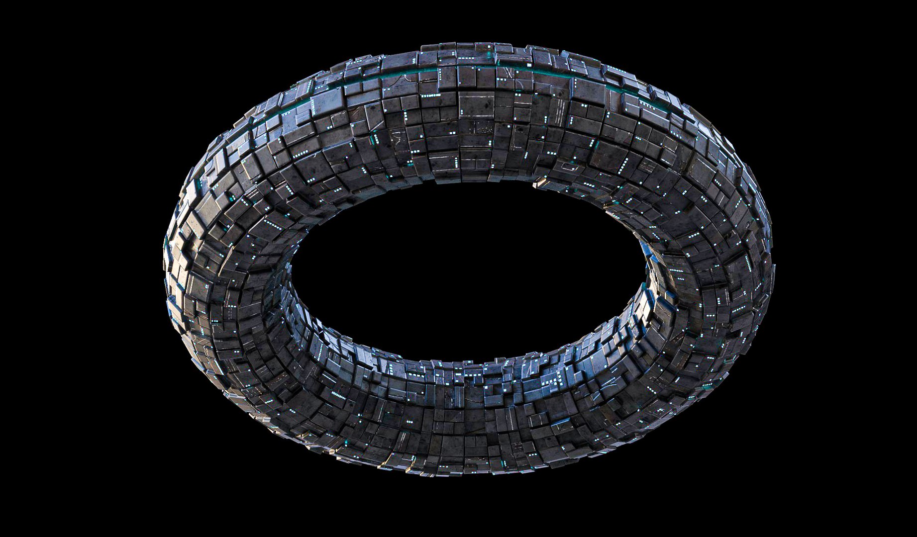 3D Torus Spaceship Sci Fi Mothership Model - TurboSquid 2061594
