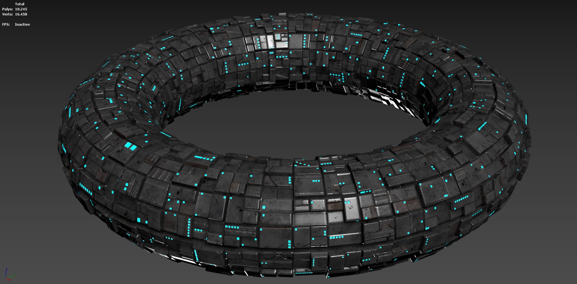 3D Torus Spaceship Sci Fi Mothership Model - TurboSquid 2061594