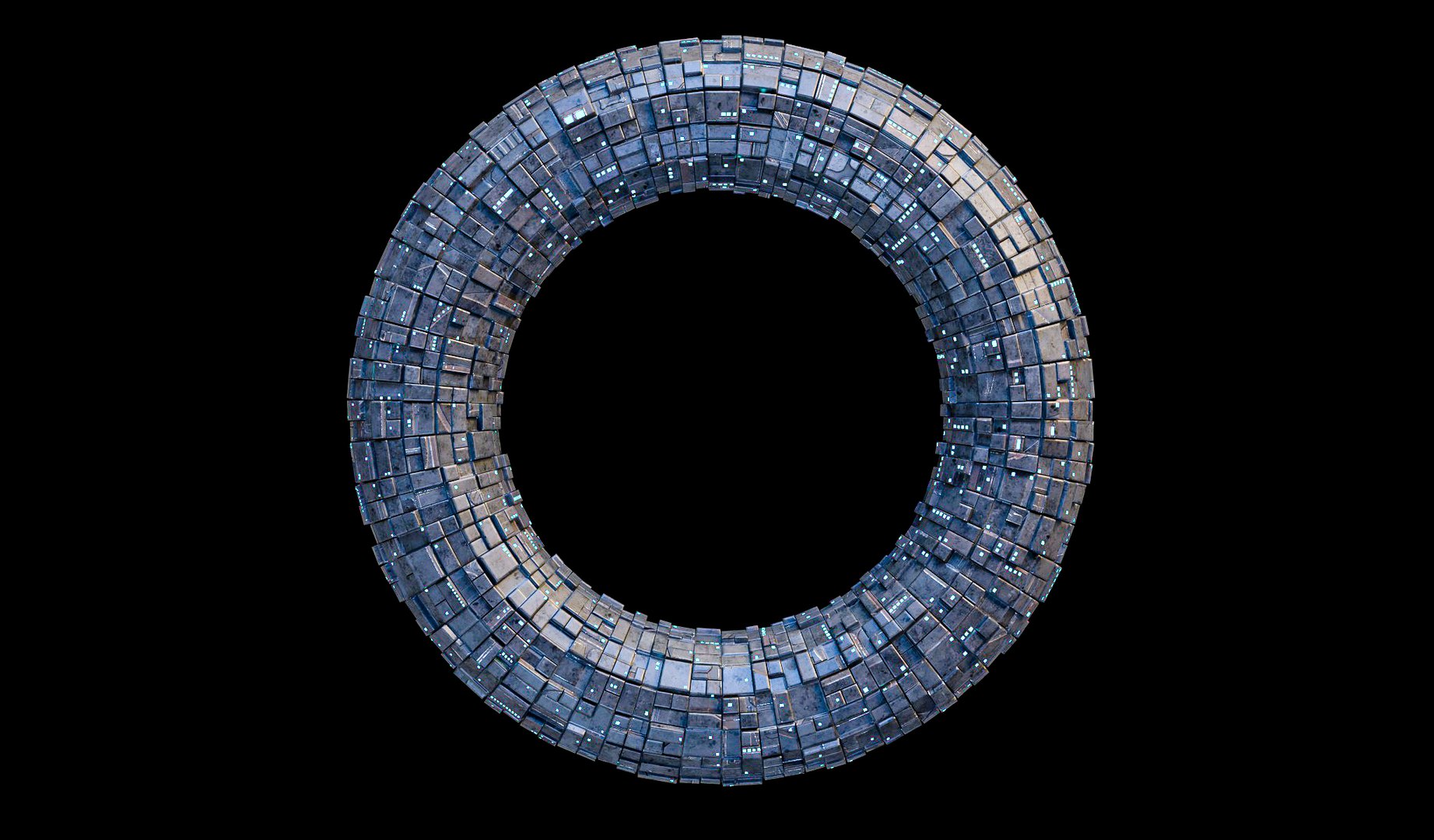 3D Torus Spaceship Sci Fi Mothership Model - TurboSquid 2061594
