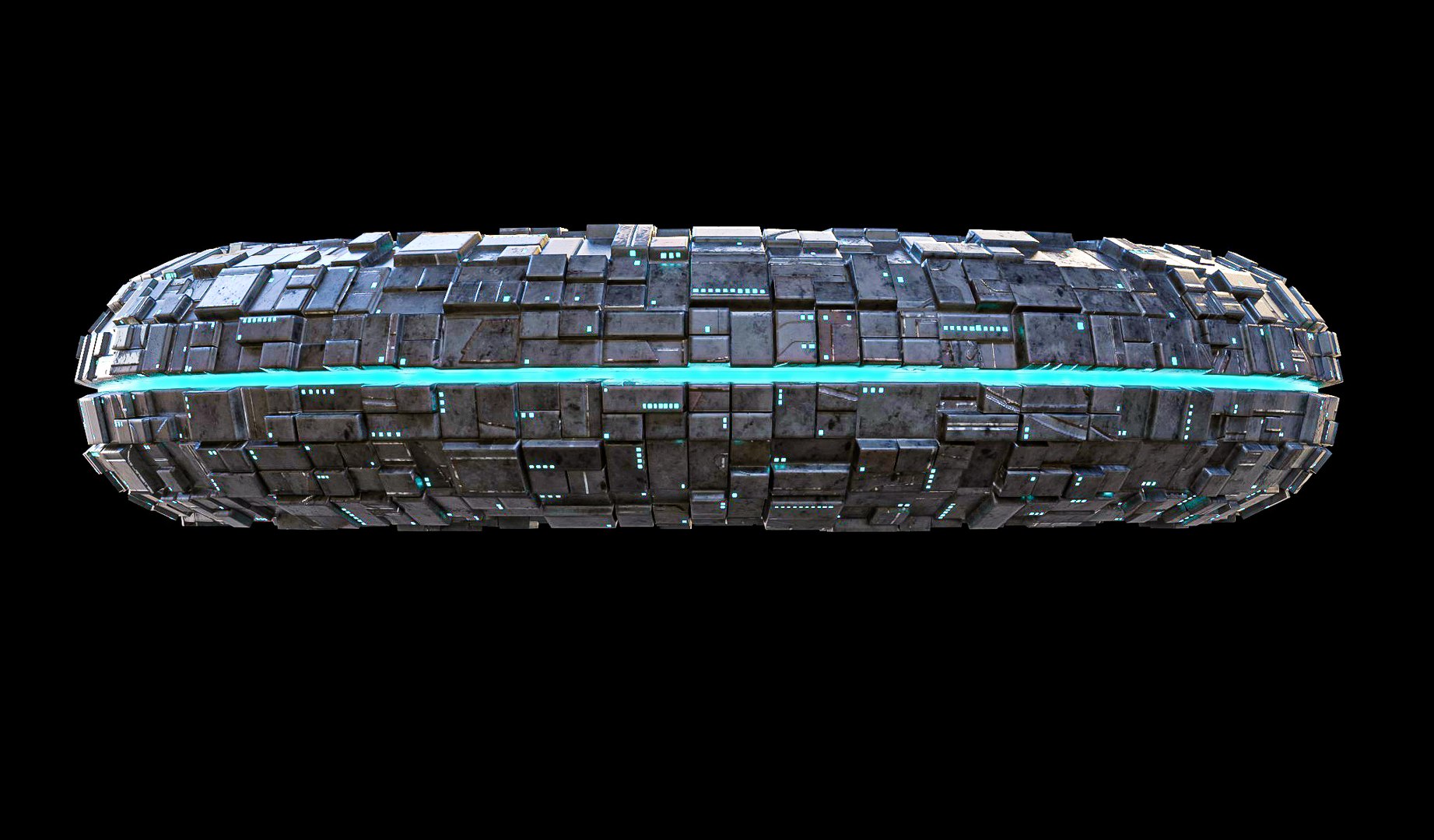 3D Torus Spaceship Sci Fi Mothership Model - TurboSquid 2061594