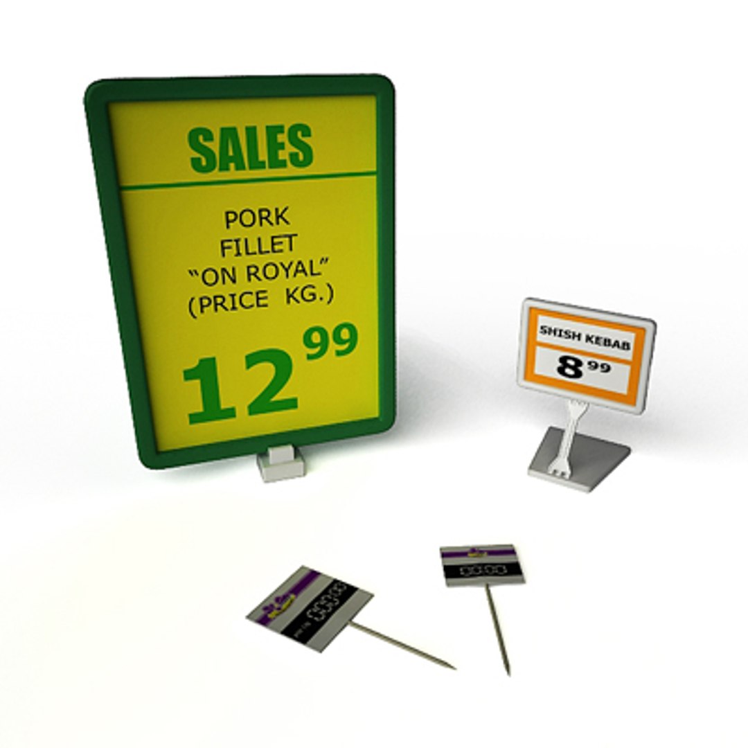 3d Model Price Tags