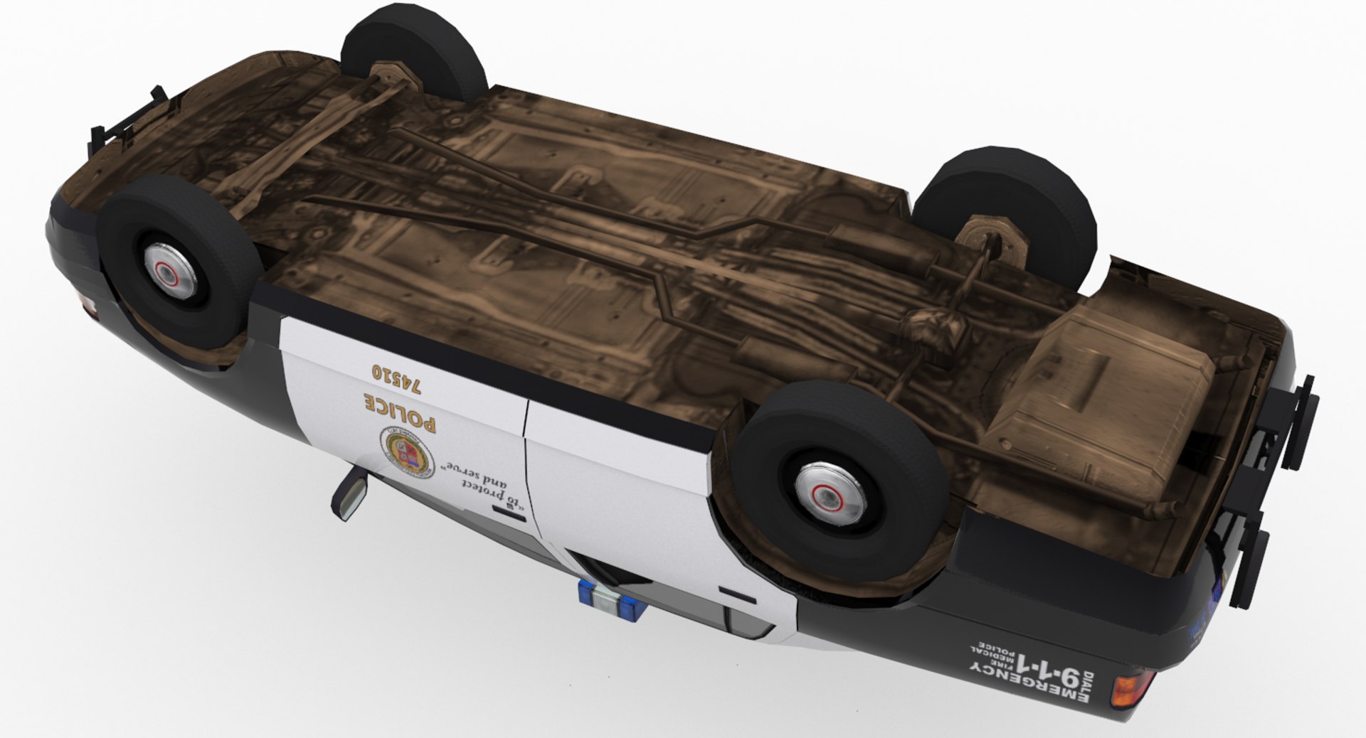 police sedan 3d model