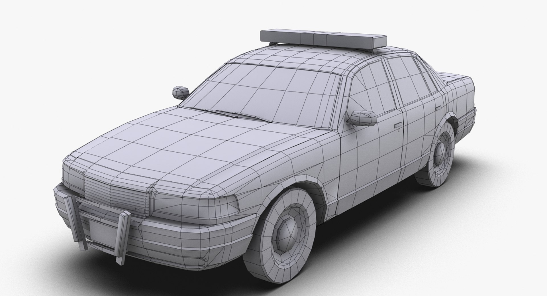 Police Sedan 3d Model